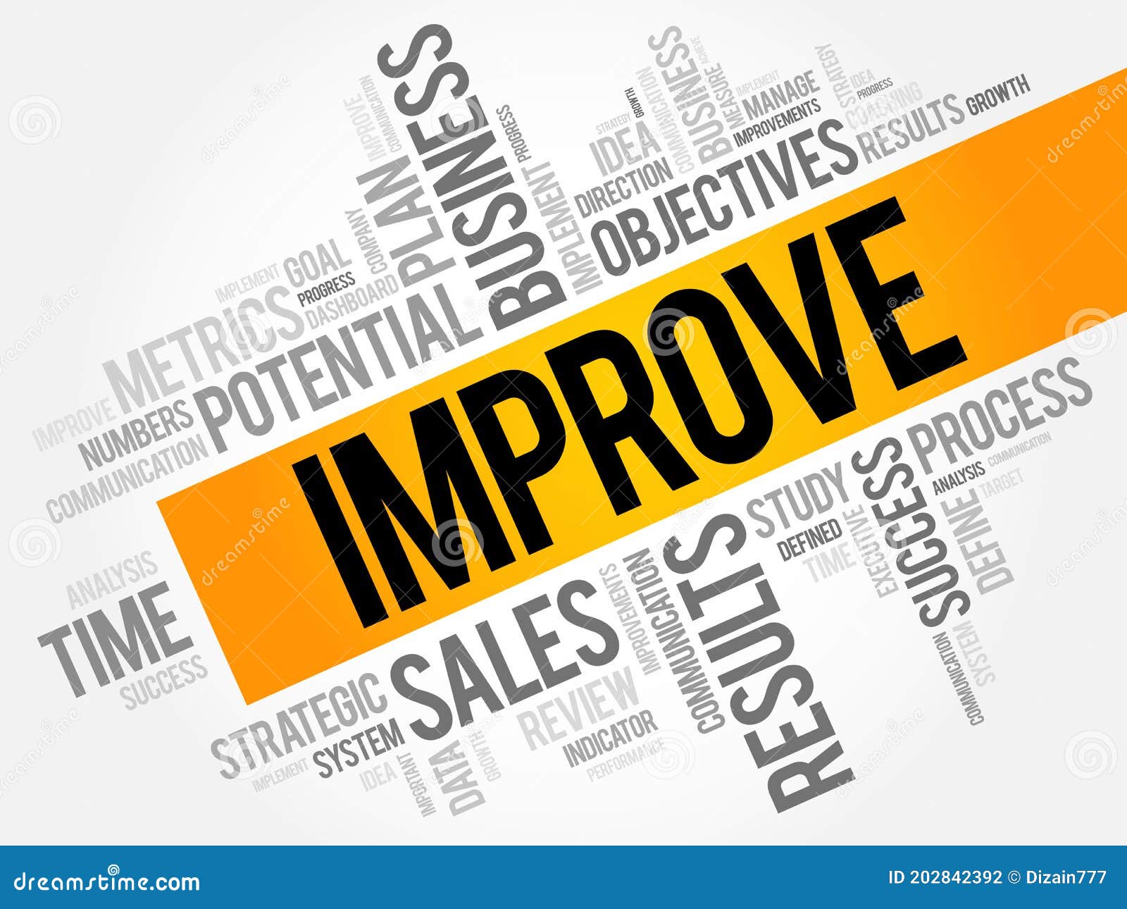 Improve word cloud collage stock illustration. Illustration of ...