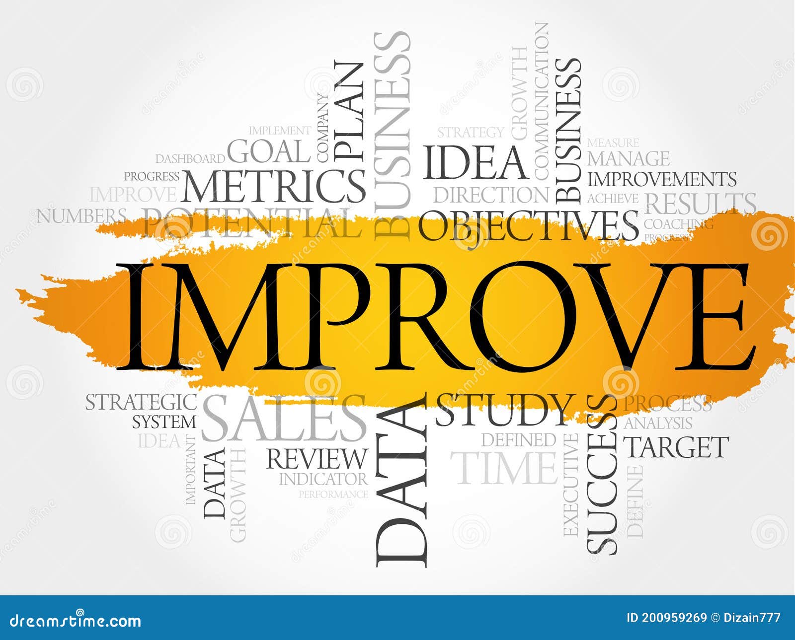 Improve word cloud stock illustration. Illustration of growth - 200959269