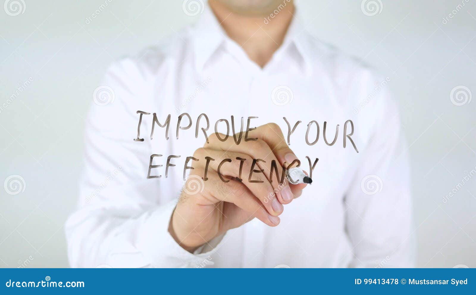 Improve Your Efficiency, Man Writing on Glass Stock Photo - Image of ... Improve Your Efficiency, Man Writing on Glass Stock Photo - Image of ...