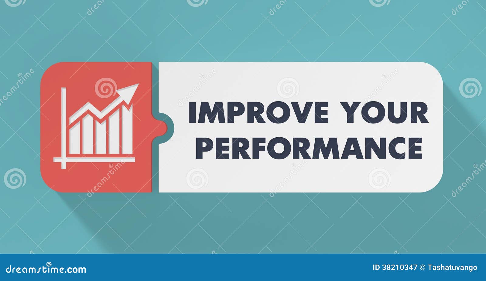 Improve Your Performance Concept in Flat Design. Stock Illustration ...