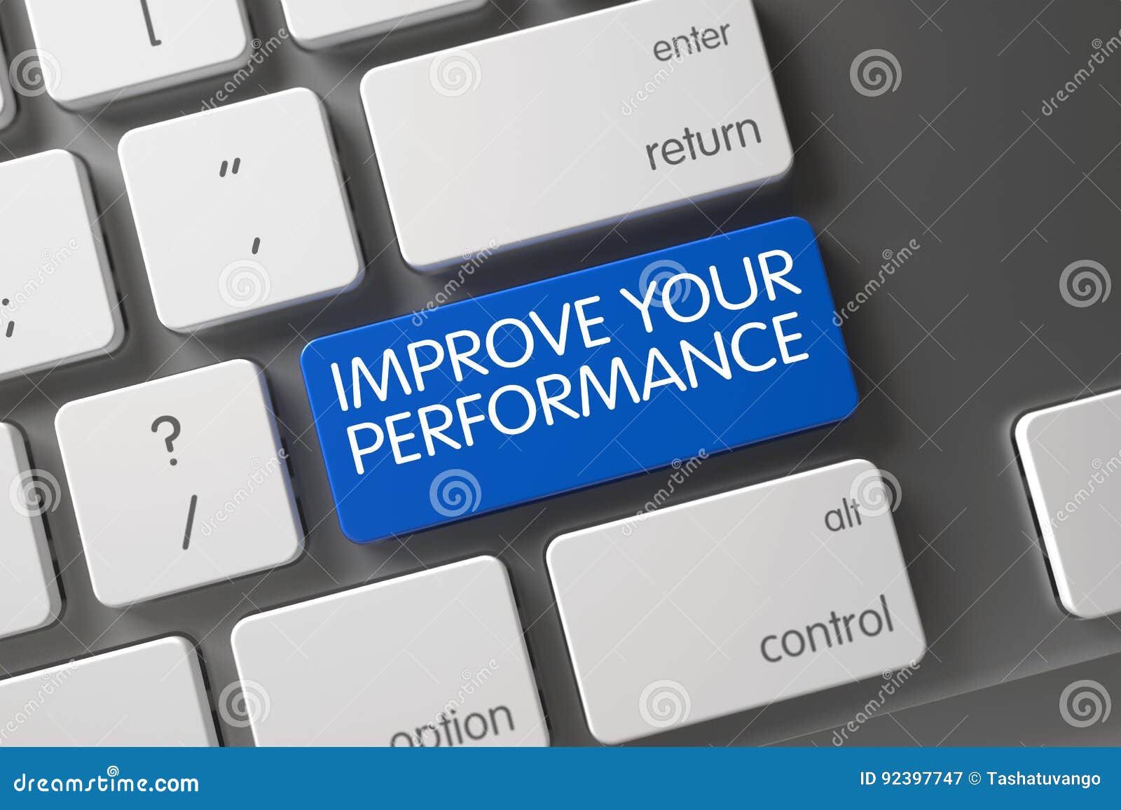 Improve Your Performance Keypad. 3D. Stock Illustration - Illustration ...