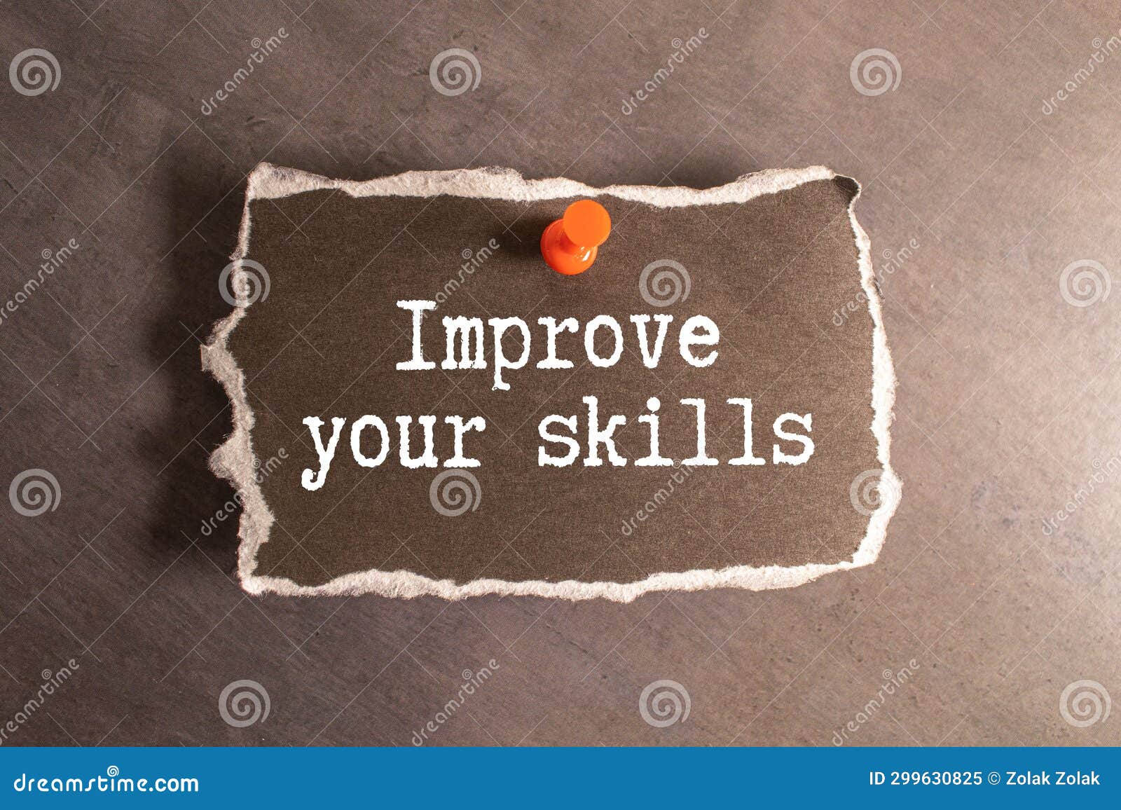 Improve Your Skills Motivational Note in Office Stock Image - Image of ...