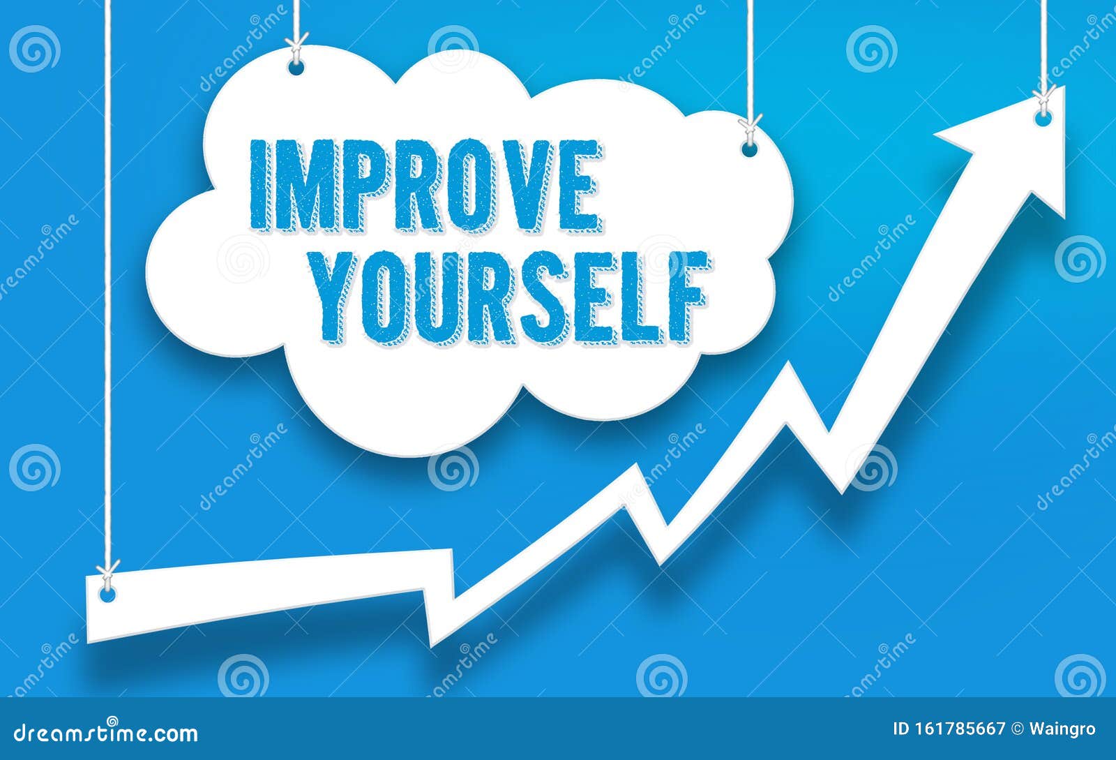 Improve Yourself - Motivational Illustration Concept Stock Illustration ...