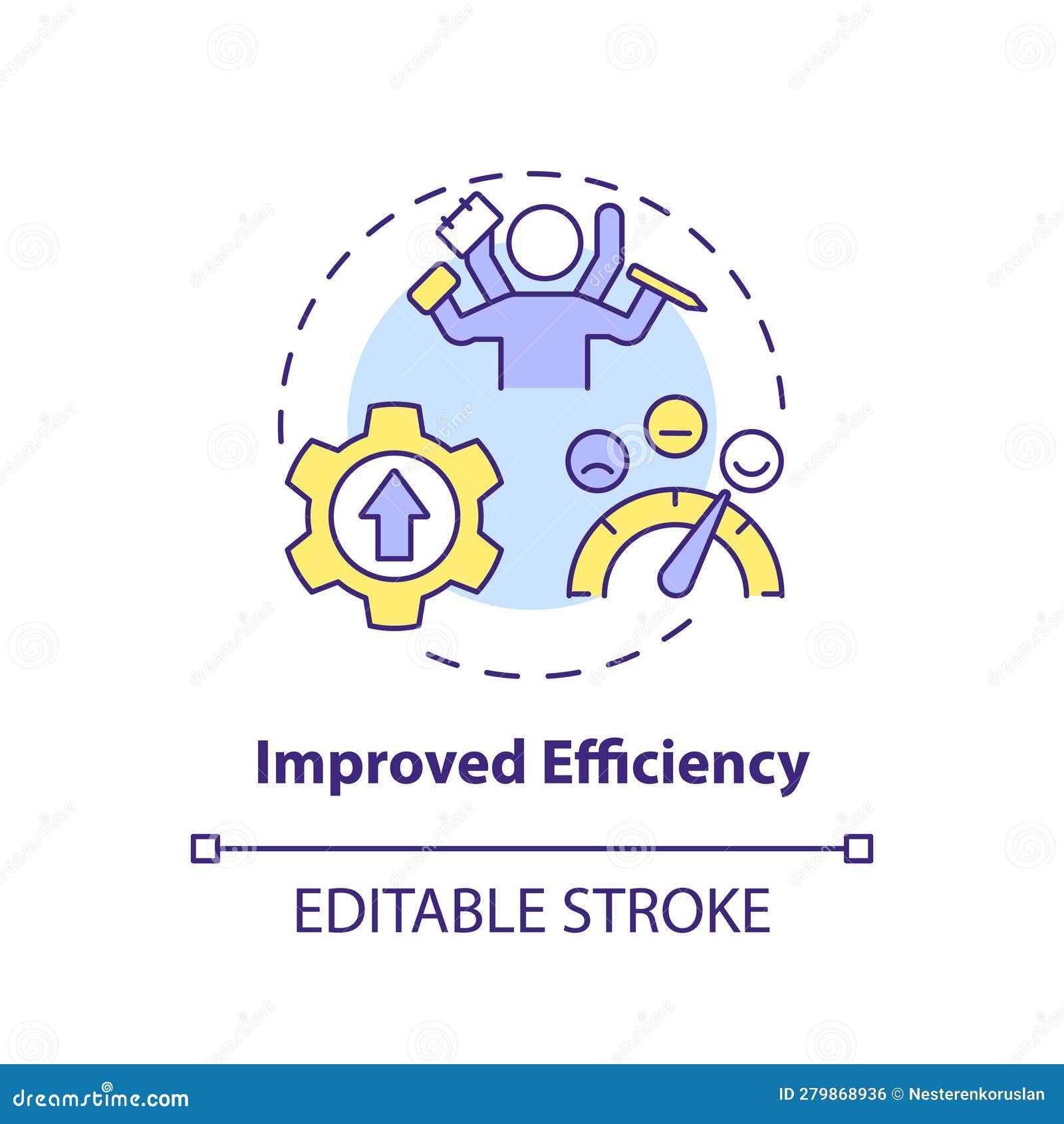 Improved Efficiency Concept Icon Stock Vector - Illustration of ...