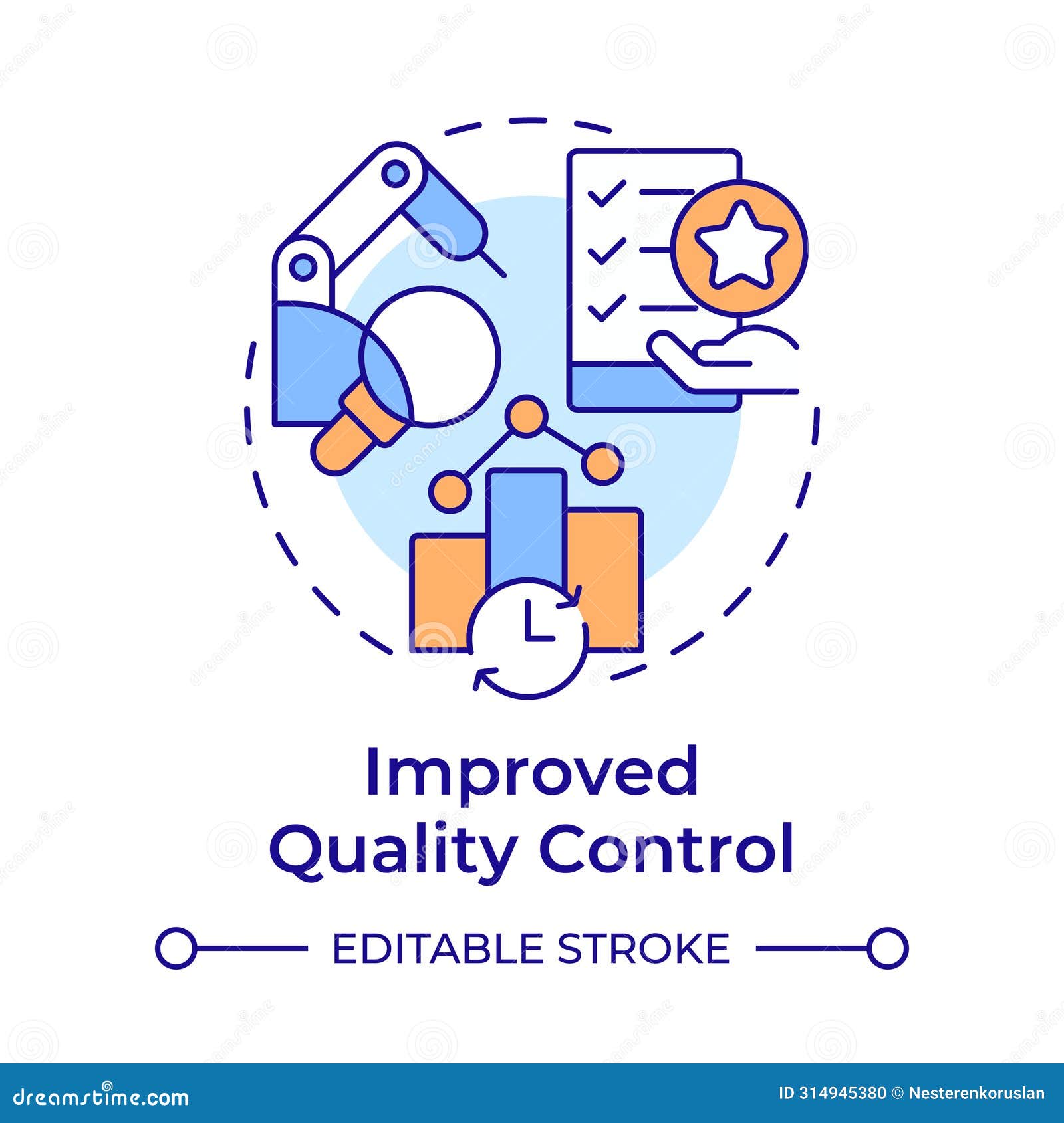 Improved Quality Control Multi Color Concept Icon Stock Vector ...