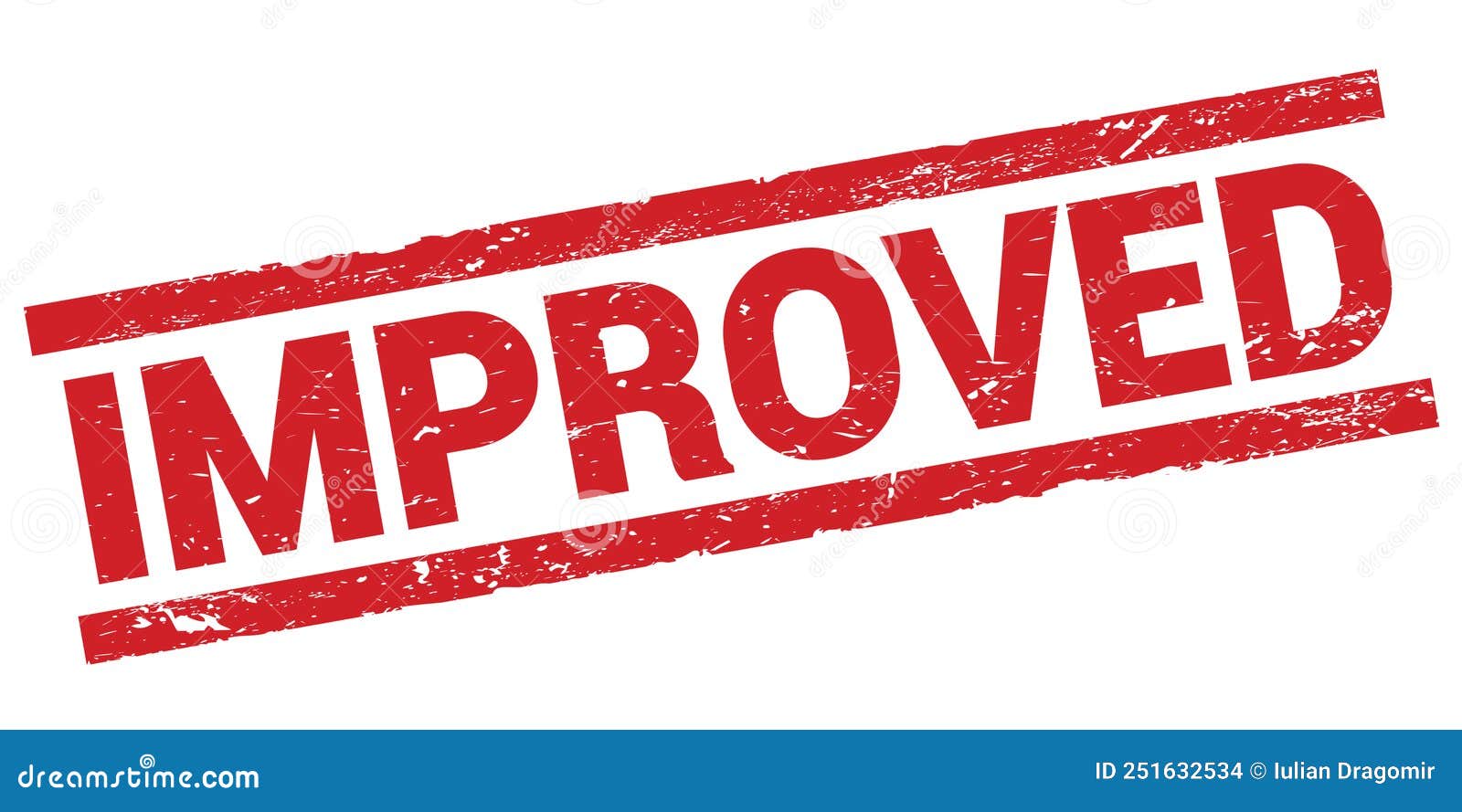 IMPROVED Text on Red Rectangle Stamp Sign Stock Illustration ...