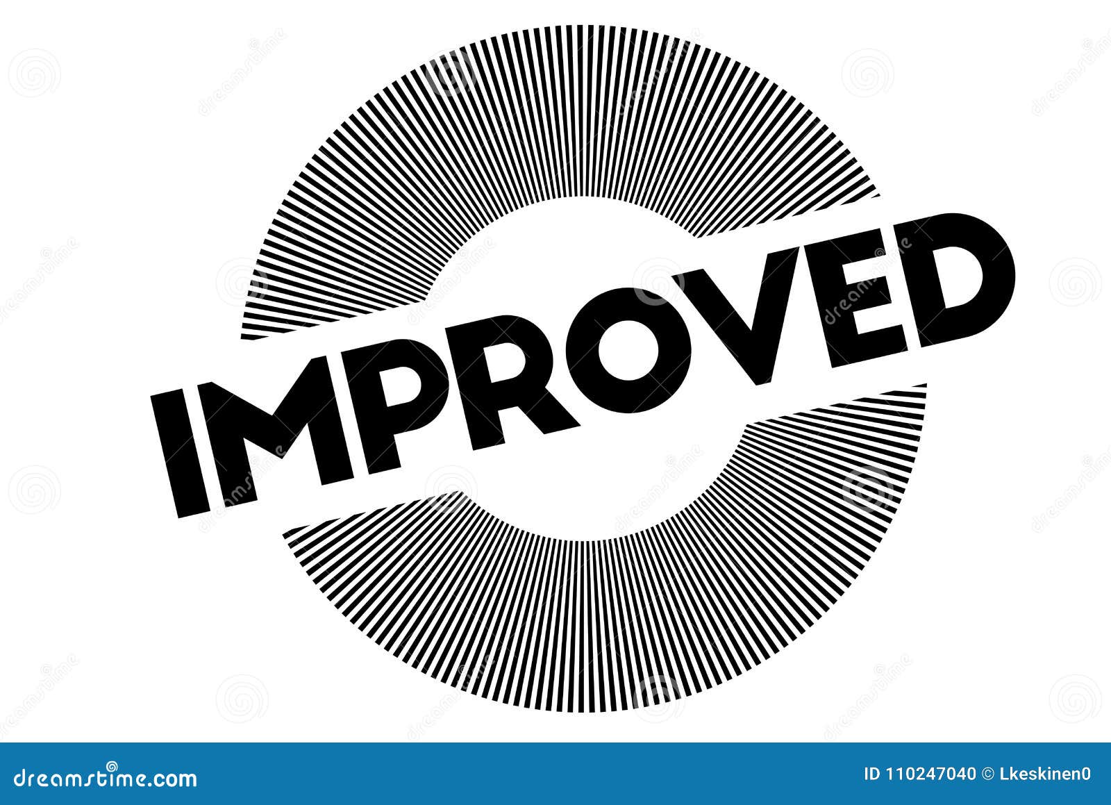 Improved typographic stamp stock vector. Illustration of mended - 110247040