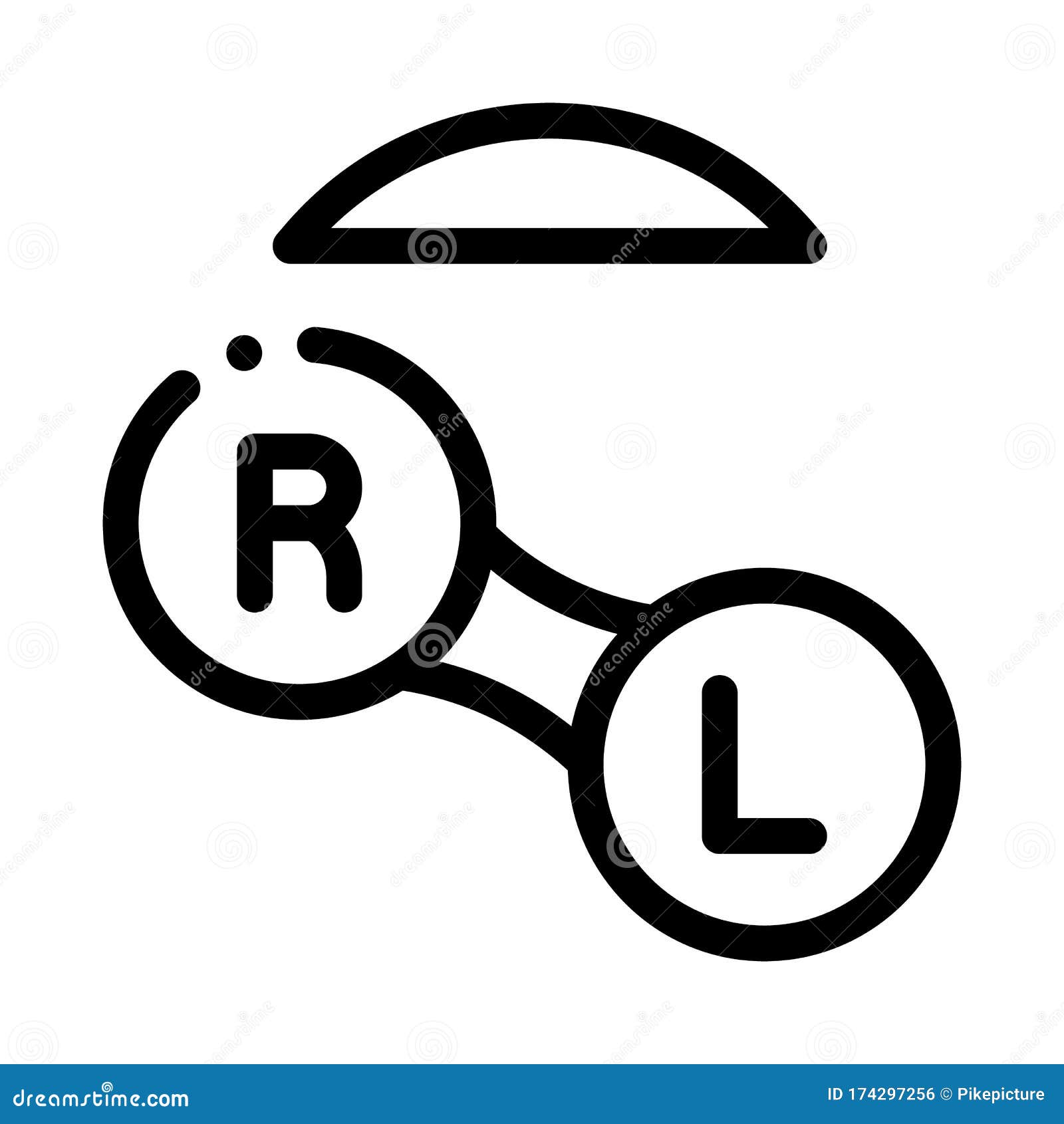 Improved Vision Contact Lens Icon Thin Line Vector | CartoonDealer.com ...