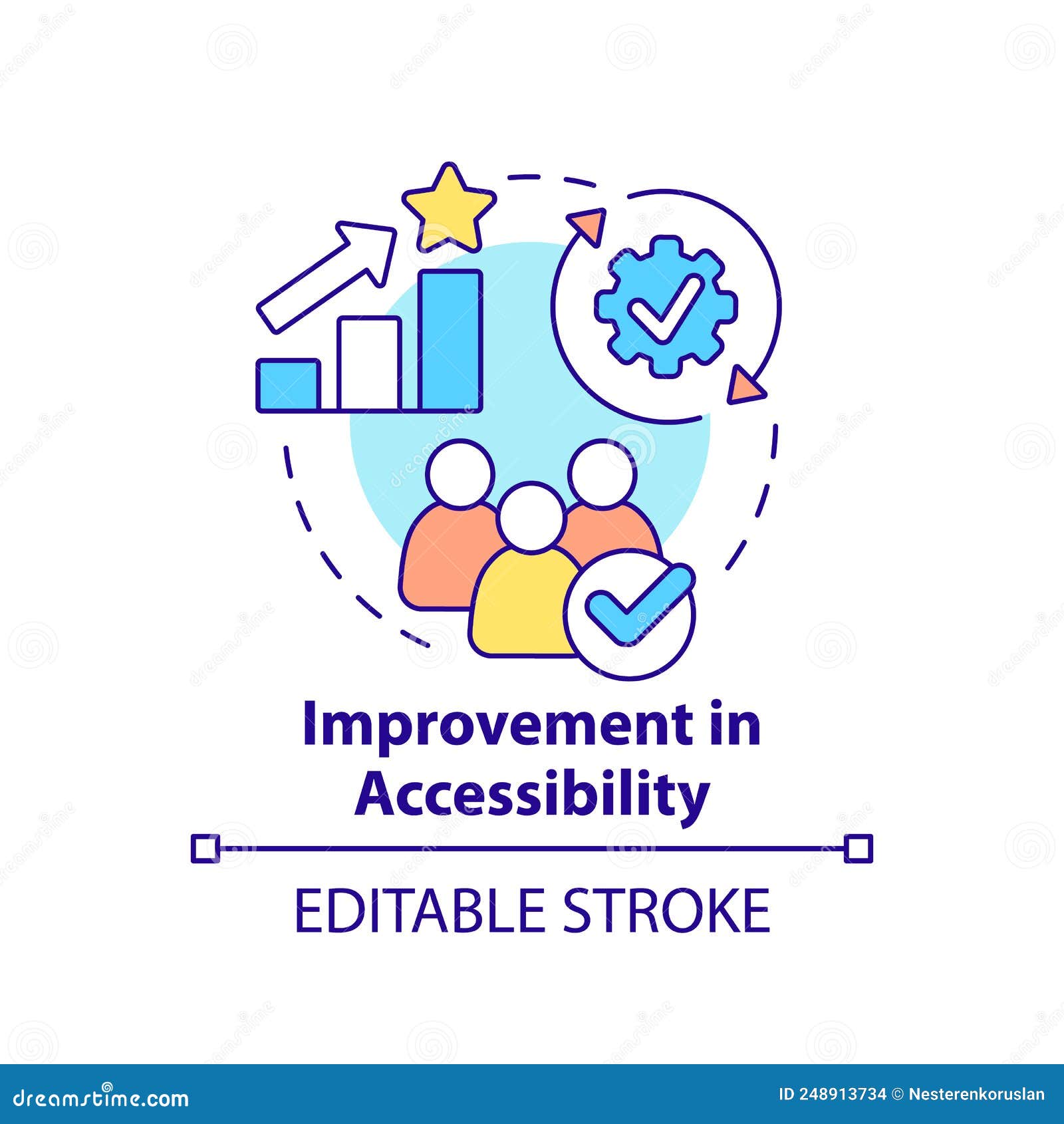 Improvement in Accessibility Concept Icon Stock Vector - Illustration ...