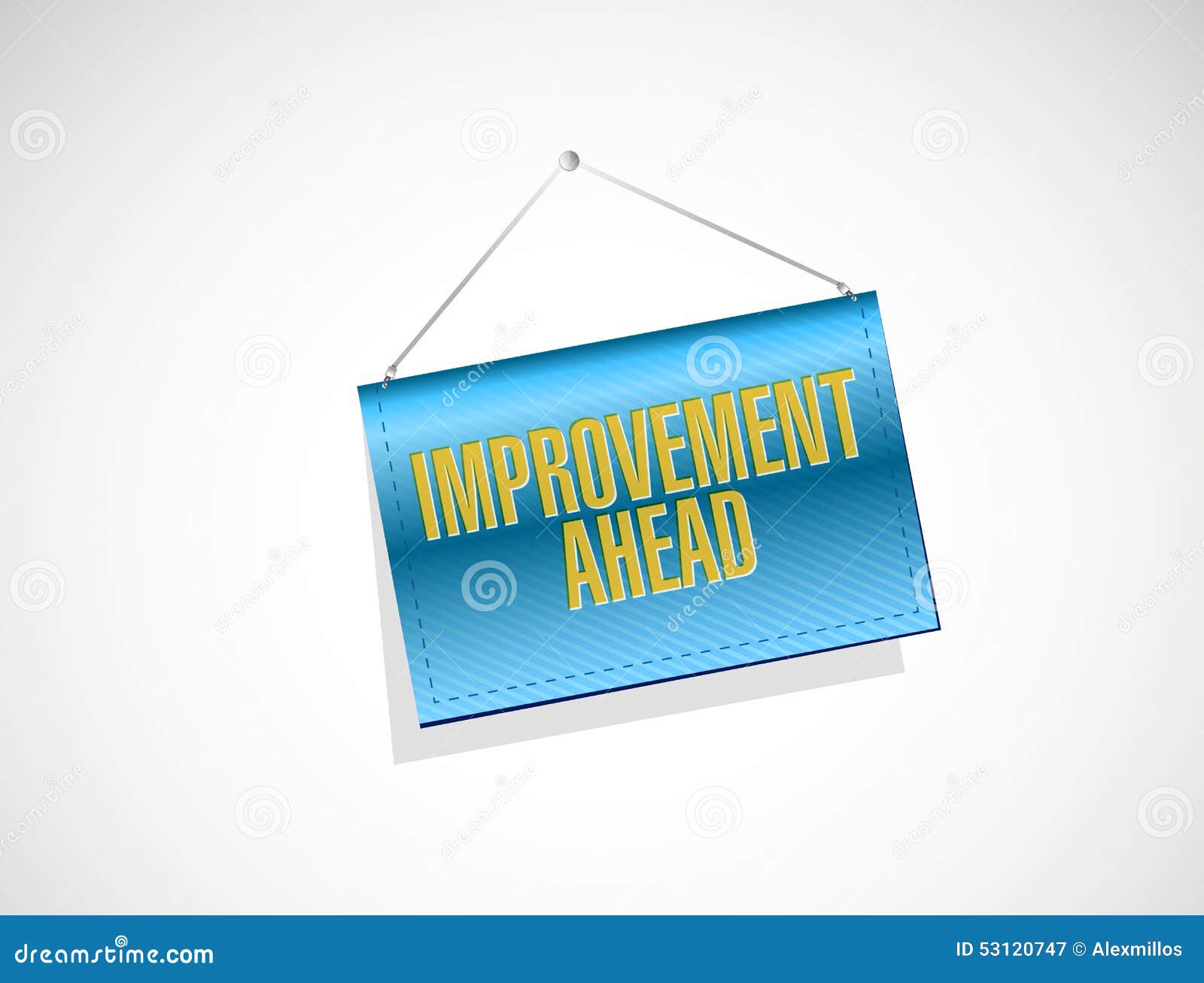 Improvement Ahead Banner Sign Stock Illustration - Illustration of ...