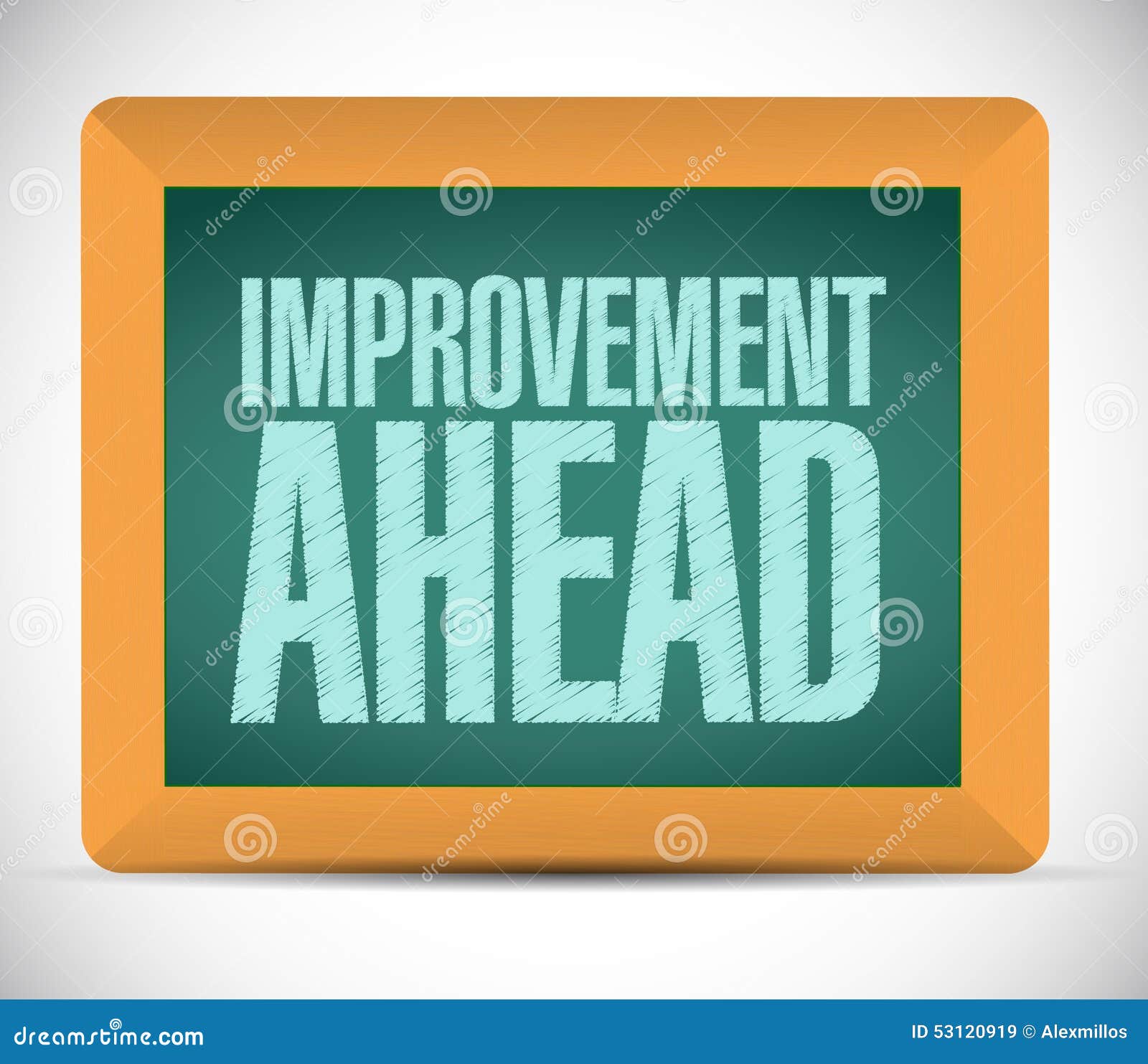Improvement Ahead Board Sign Stock Illustration - Illustration of ...
