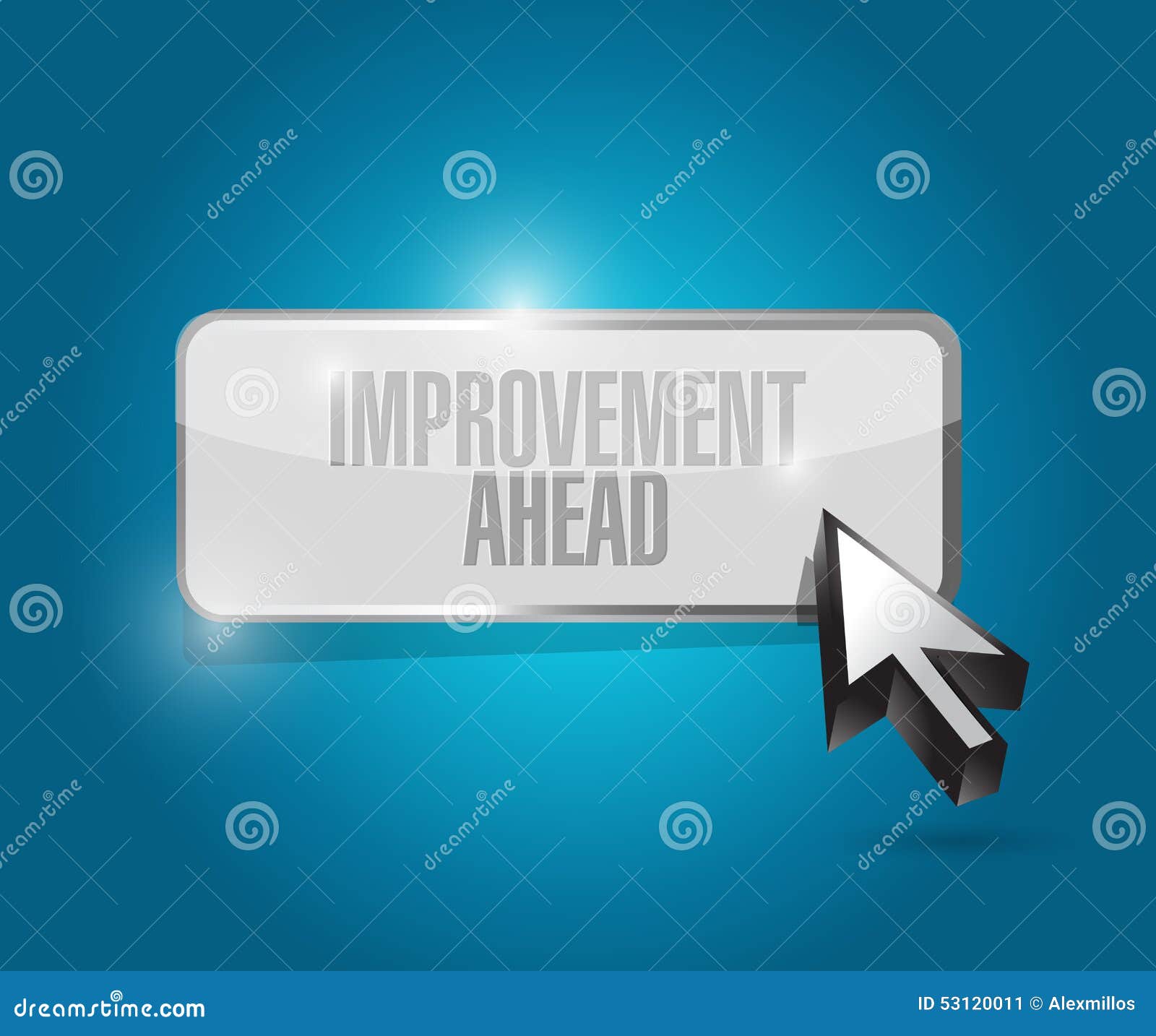 Improvement Ahead Button Sign Stock Illustration - Illustration of ...