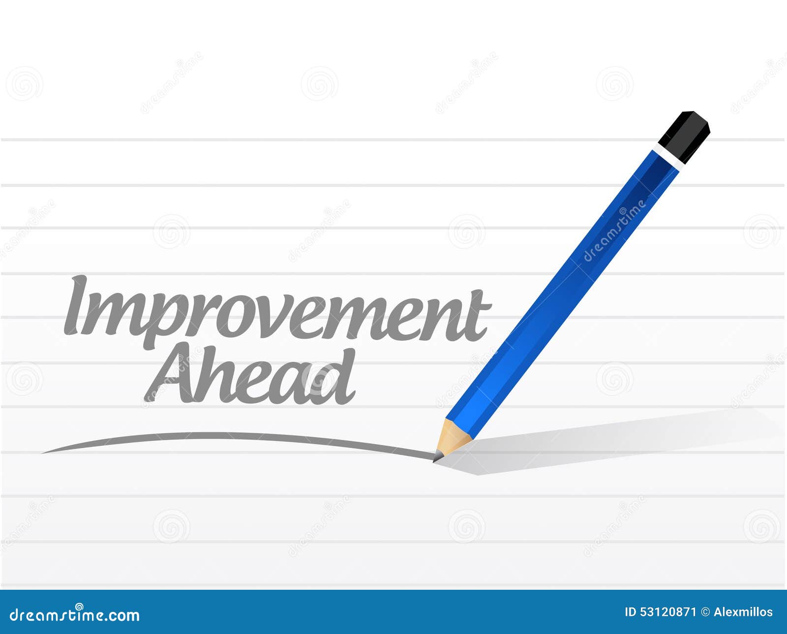 Improvement Ahead Message Sign Stock Illustration - Illustration of ...