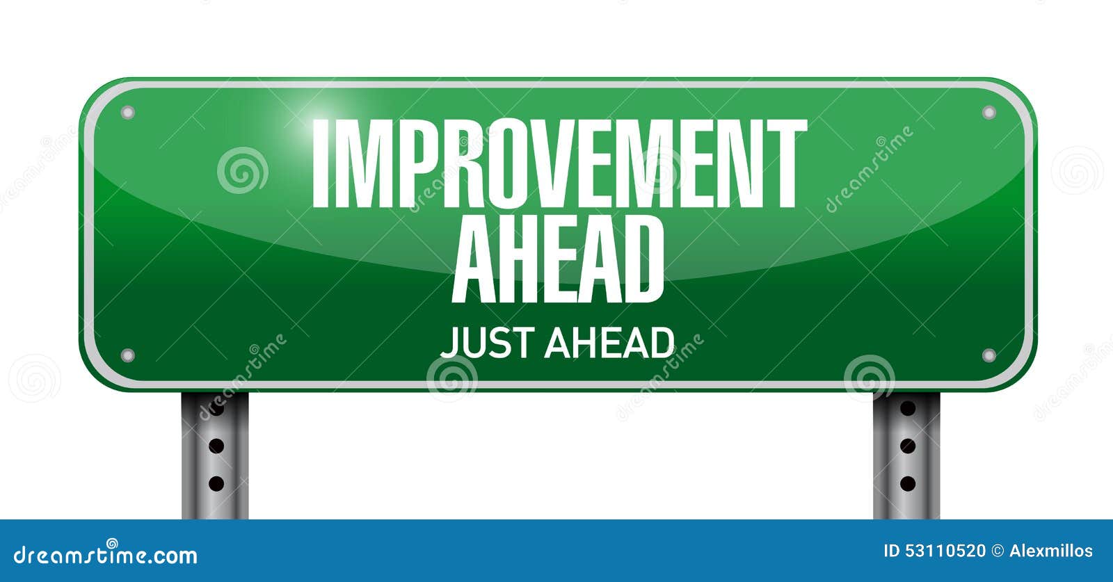 Improvement Ahead Road Sign Illustration Design Stock Illustration ...