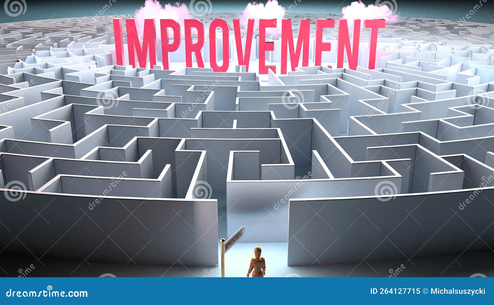 Improvement and a Complicated Path To it Stock Illustration ...