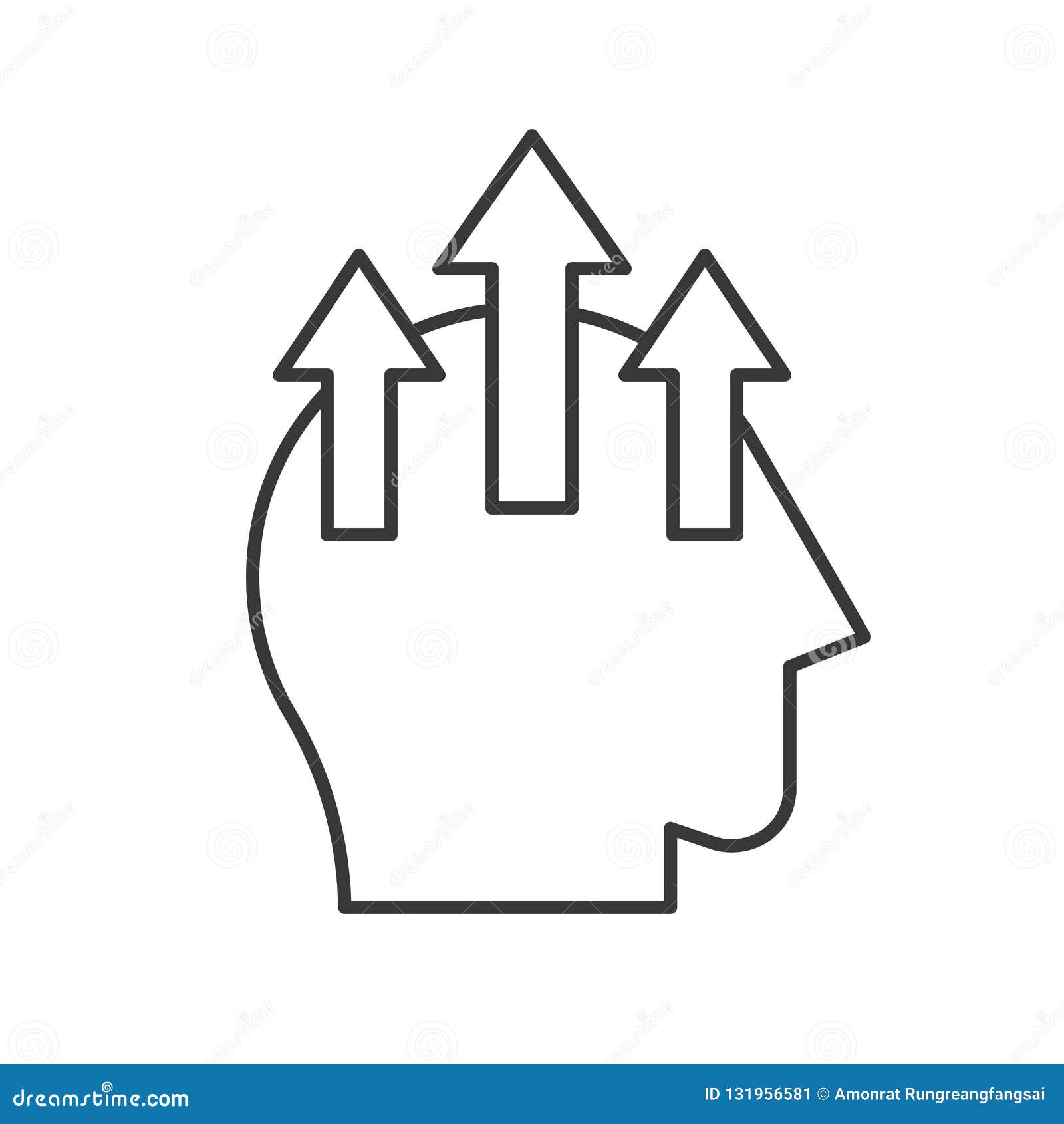 Improvement Human Skills Icon, Learning and Education Concept Stock ...