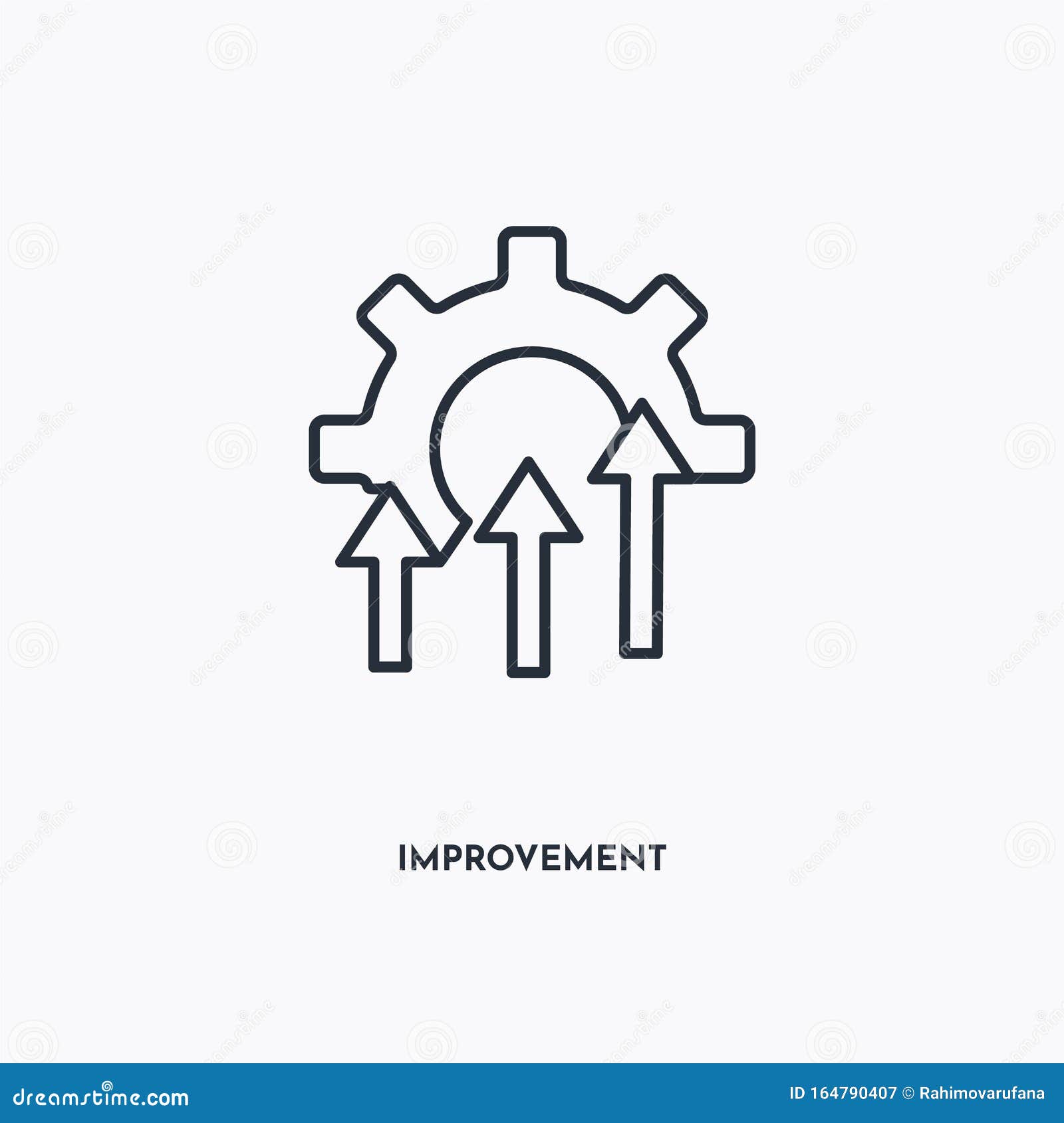 Linear Improvement Icon From Construction And Tools Outline Collection ...