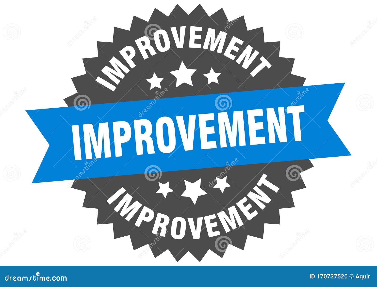 Improvement Sign. Improvement Circular Band Label. Improvement Sticker ...