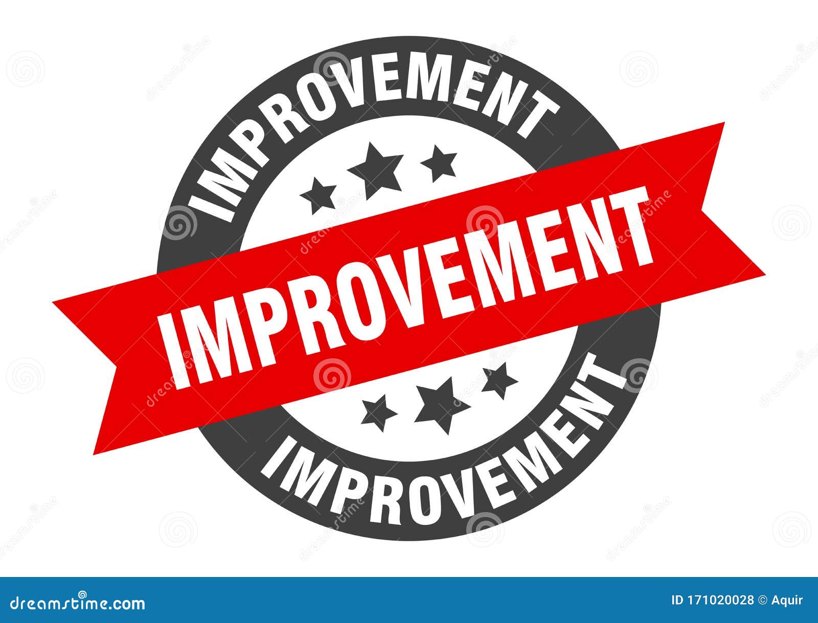 Improvement Sign. Improvement Round Ribbon Sticker Stock Vector ...