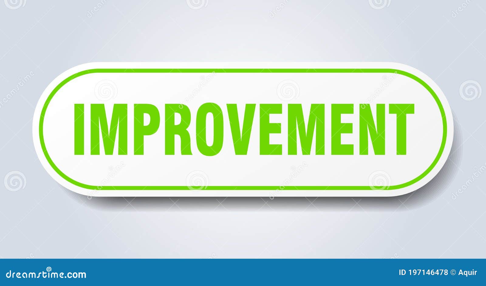 Improvement sticker. stock vector. Illustration of sign - 197146478