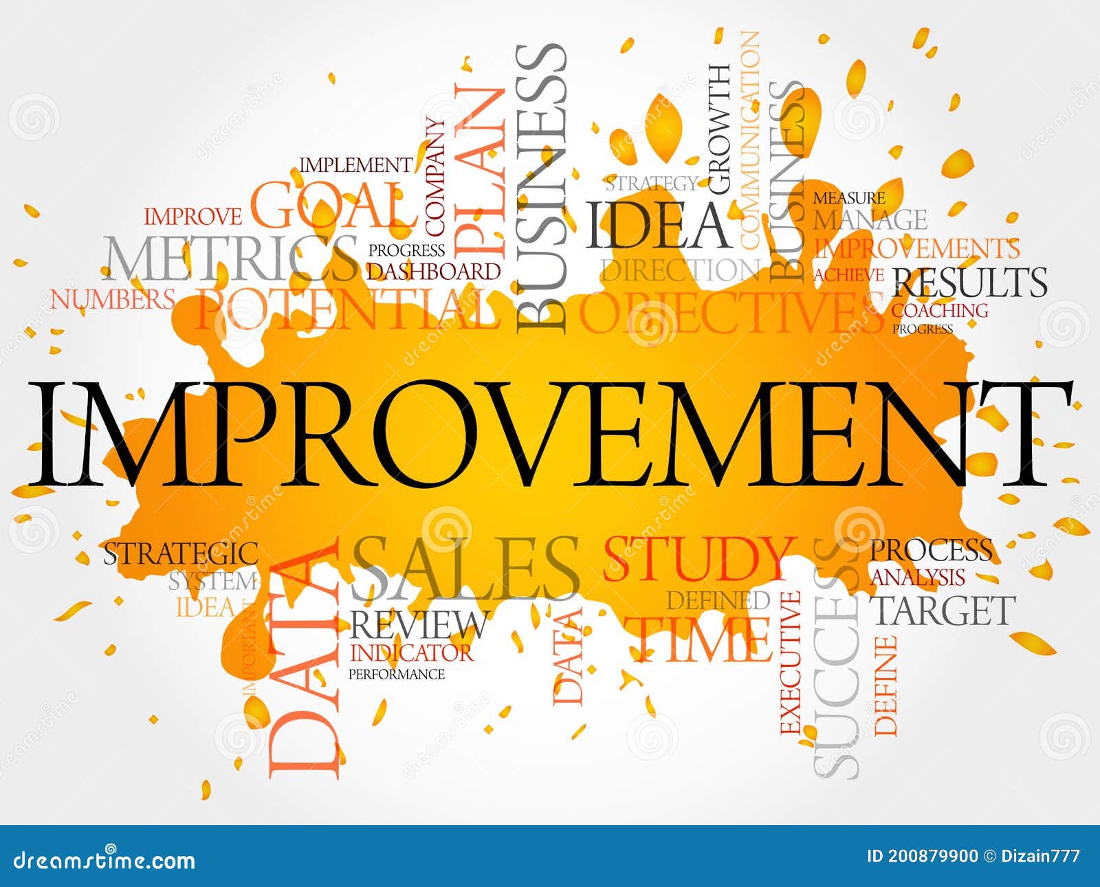 Improvement word cloud stock illustration. Illustration of education ...