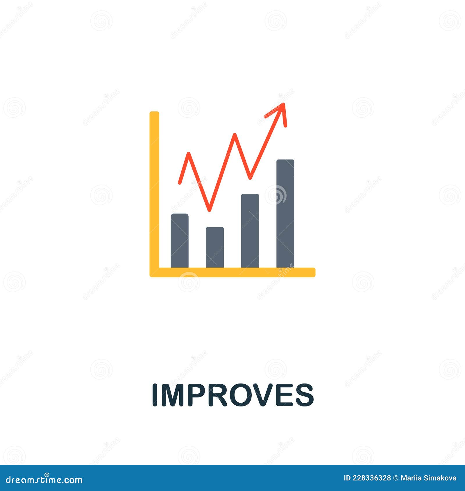 Improves Flat Icon. Colored Sign from Machine Learning Collection ...