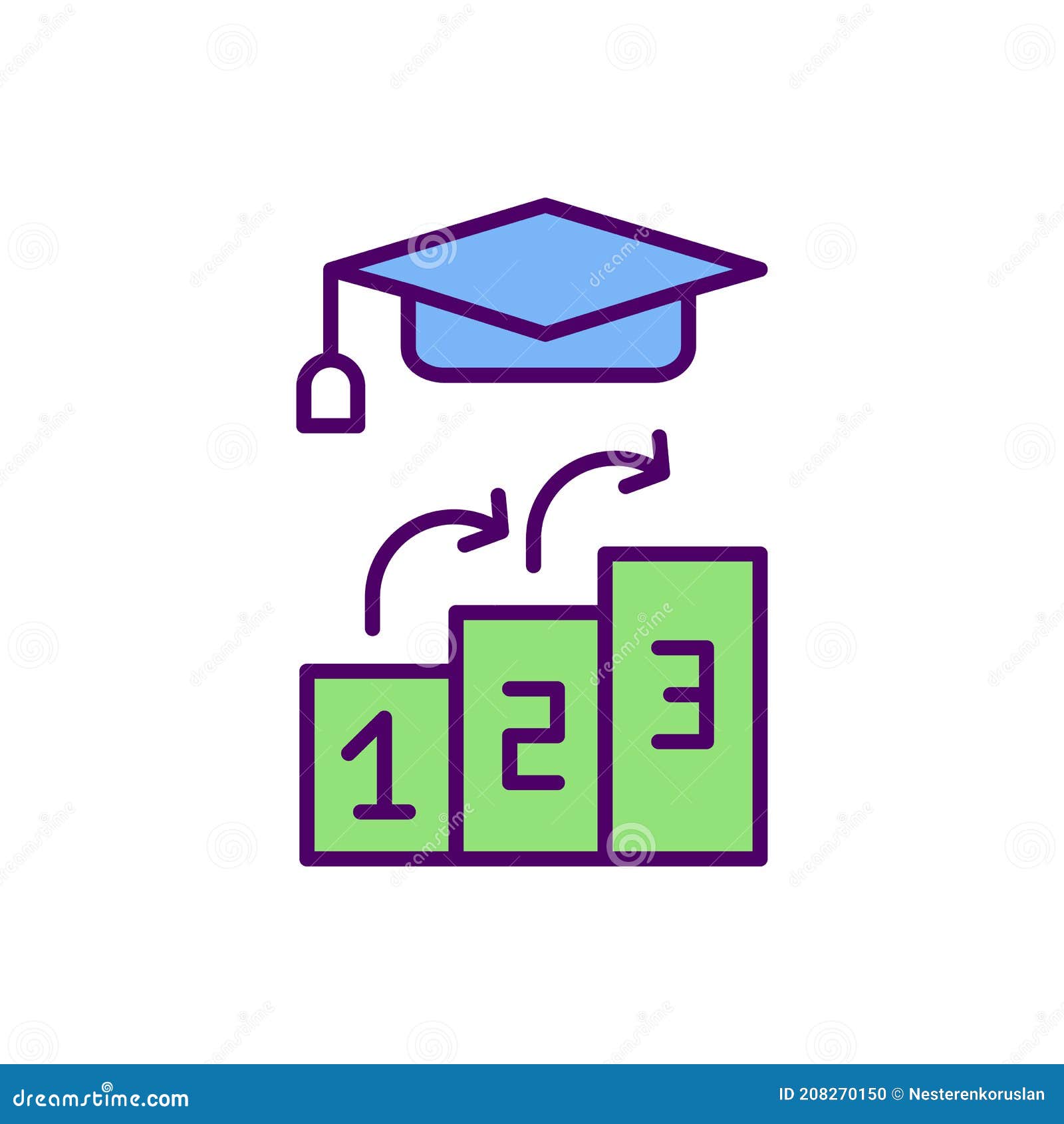 Improving Career Development RGB Color Icon Stock Vector - Illustration ...