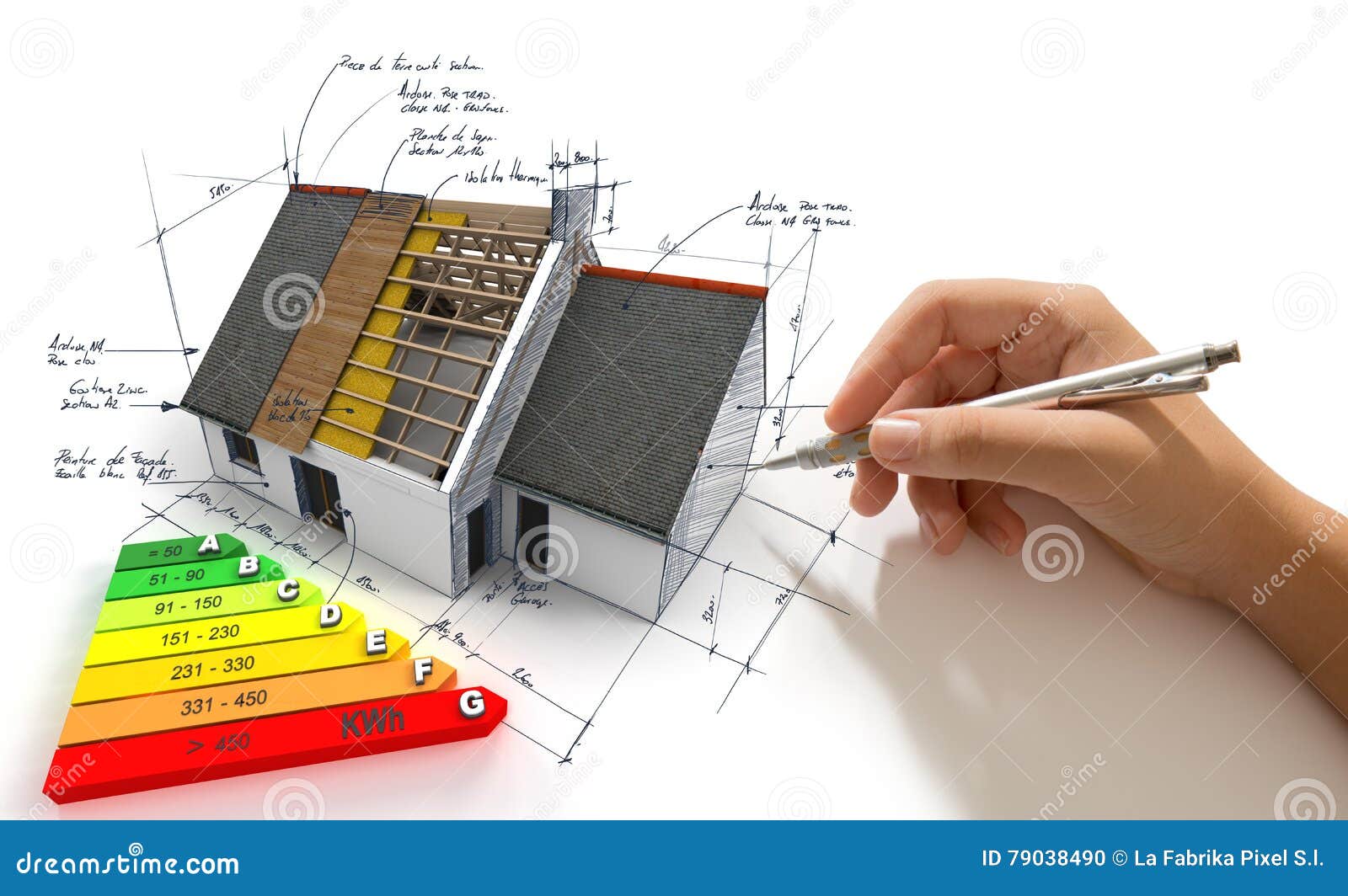 Improving Energy Efficiency Stock Illustration - Illustration of label ...