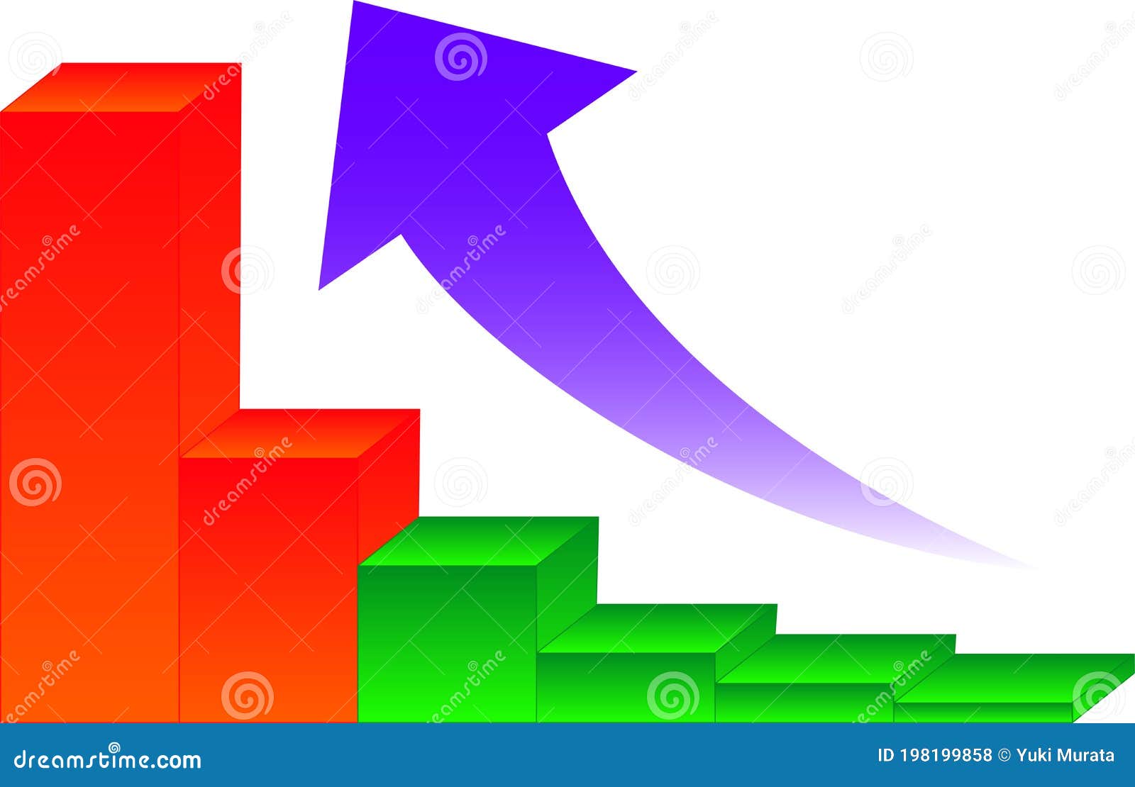 Improving graphs and arrow stock vector. Illustration of revenue ...