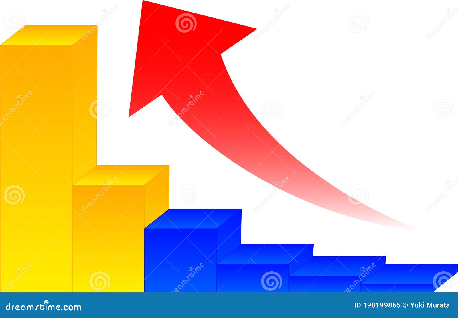 Improving graphs and arrow stock vector. Illustration of business ...