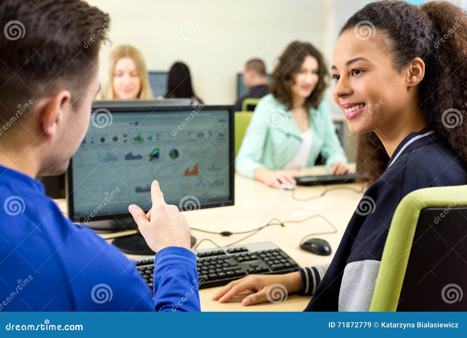 Improving Her Computer Skills Stock Image - Image of science, pupil ...