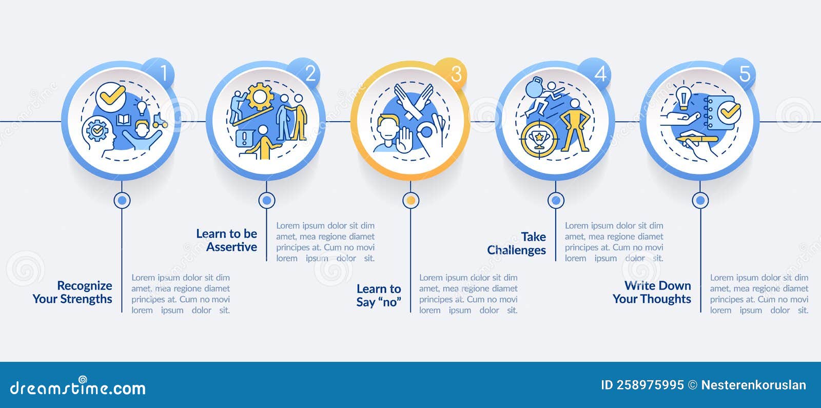 Improving Self Esteem Ways Circle Infographic Template Stock Vector ...