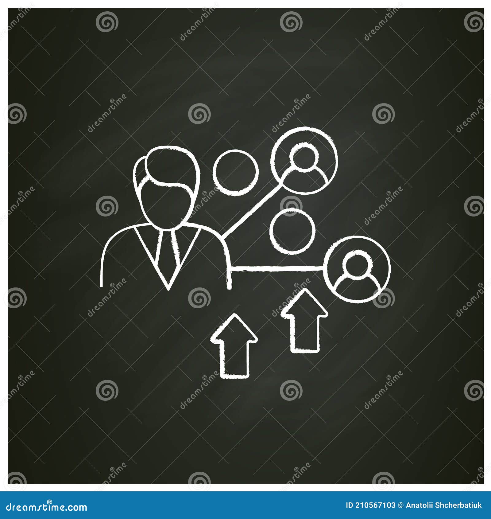Improving Social Relation Chalk Icon Stock Vector - Illustration of ...