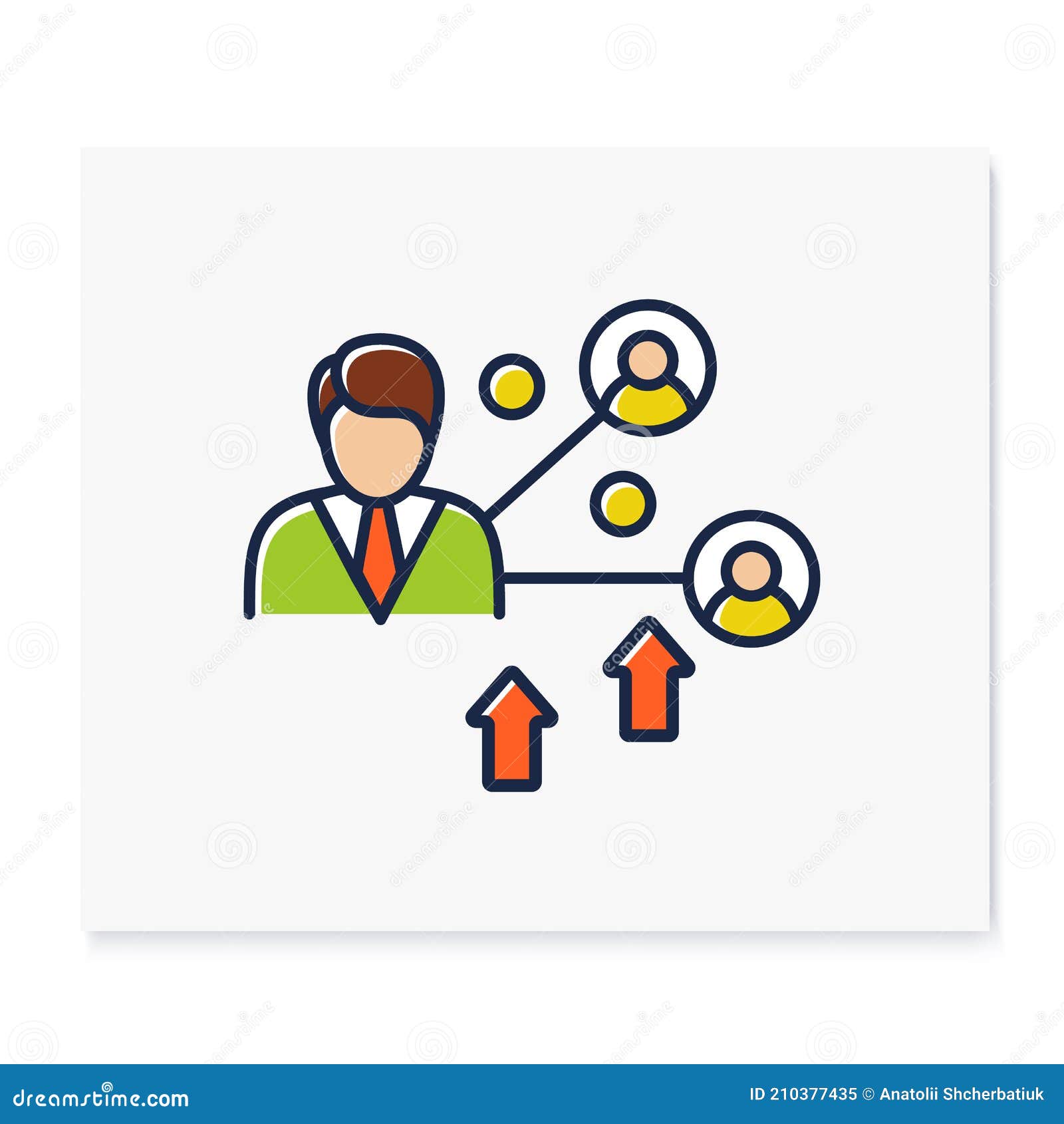 Improving Social Relation Color Icon Stock Vector - Illustration of ...