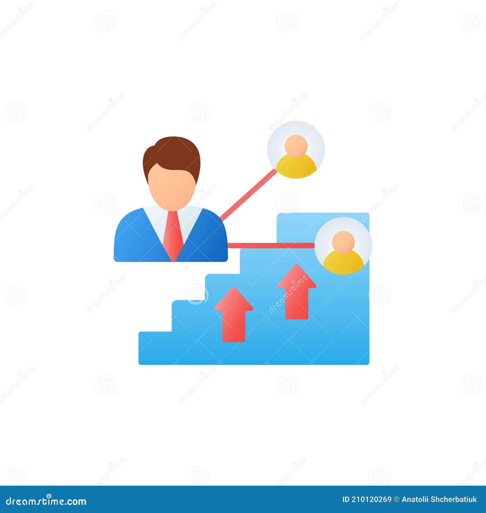 Improving Social Relation Flat Icon Stock Vector - Illustration of life ...