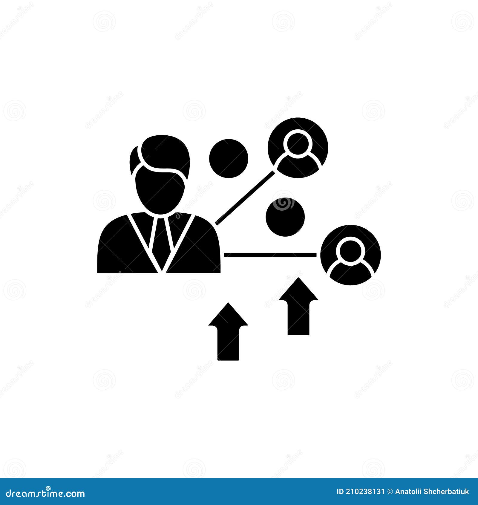 Improving Social Relation Glyph Icon Stock Vector - Illustration of ...