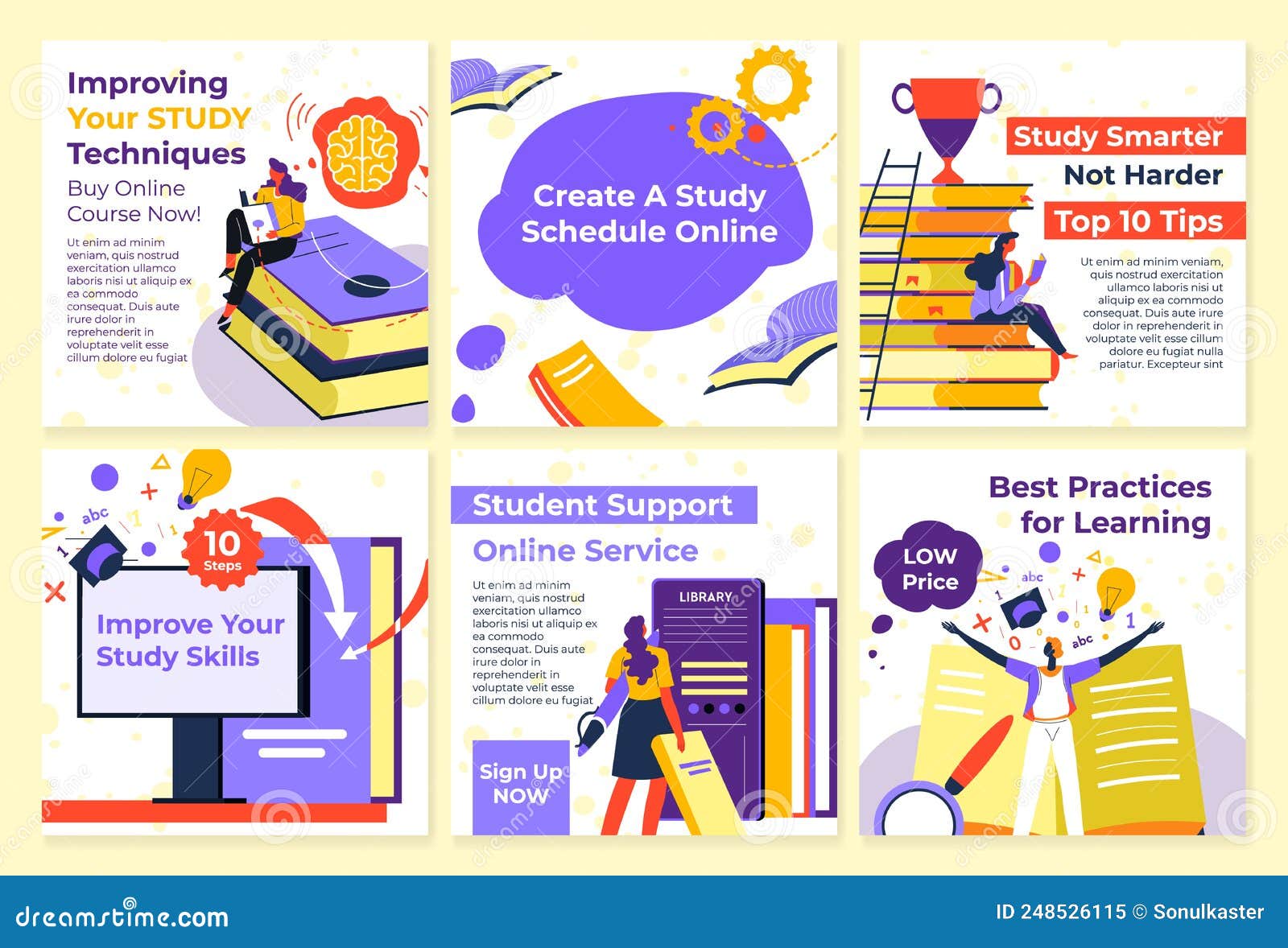 Improving Study Techniques Promo at Network Set Stock Illustration ...