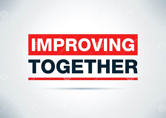 Improving Together Abstract Flat Background Design Illustration Stock ...