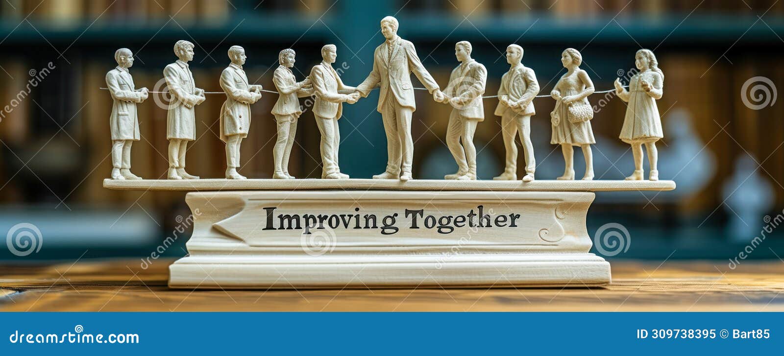 Improving Together Concept with 3D Human Figures Supporting a Seesaw ...