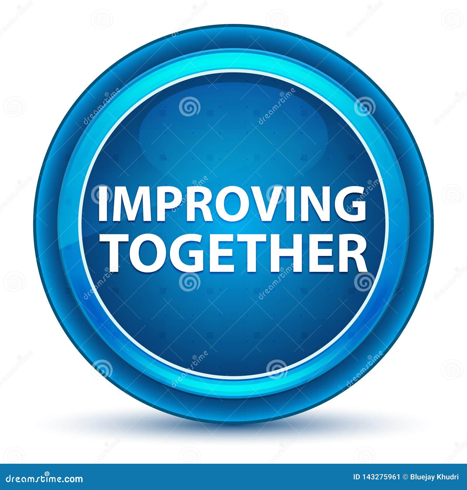 Improving Together Eyeball Blue Round Button Stock Illustration ...