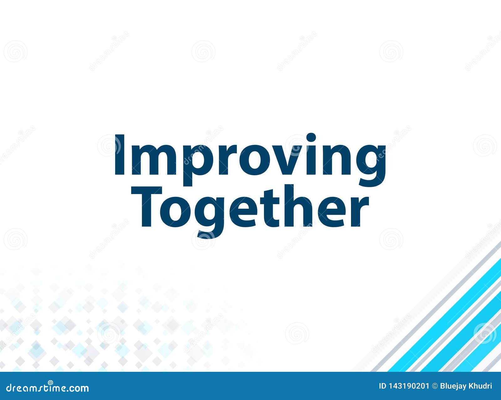 Improving Together Modern Flat Design Blue Abstract Background Stock ...