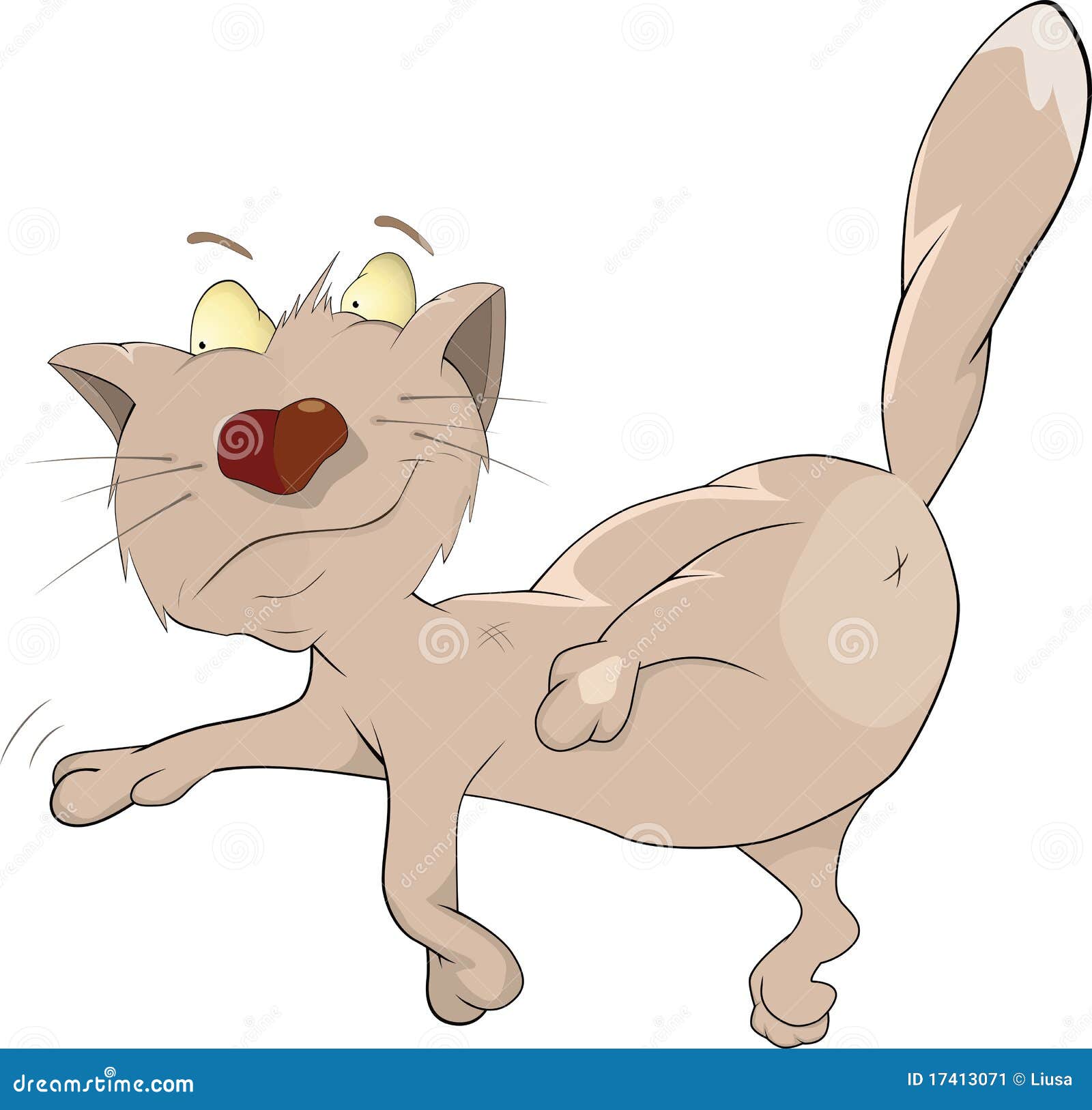 Impudent cat stock vector. Illustration of domestic, cartoon - 17413071