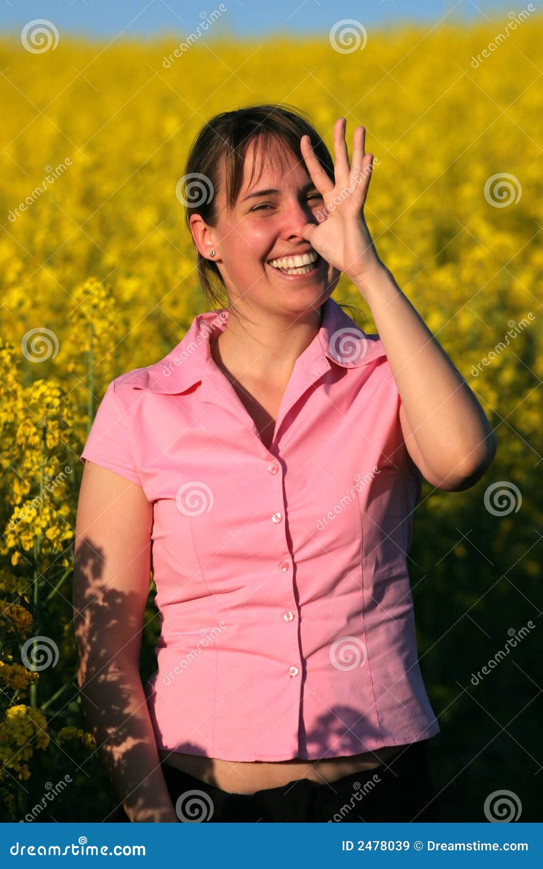 Impudent girl stock image. Image of communication, colza - 2478039