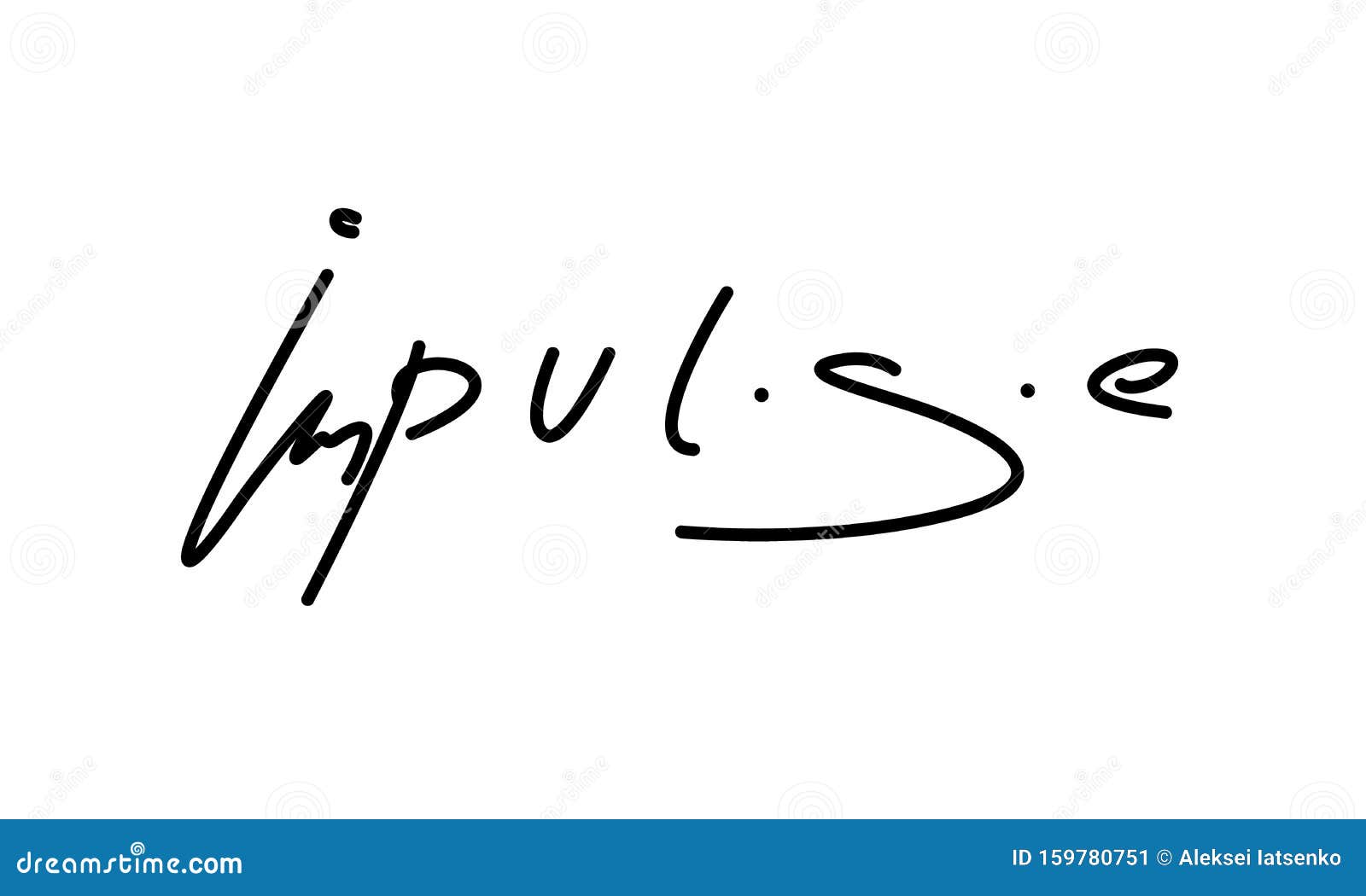 Impulse Lettering Handwritten Logo Calligraphy Cartoon Vector ...