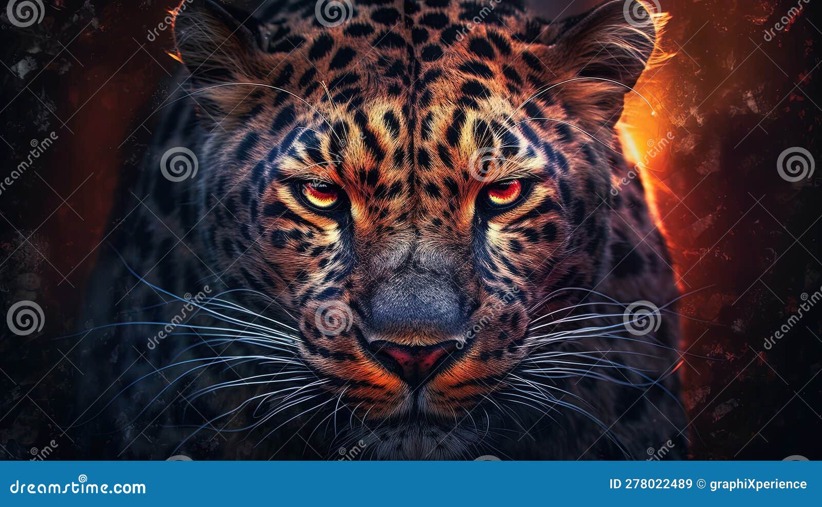 Impulsive Powerful Panthers Fury Artwork Stock Illustration ...