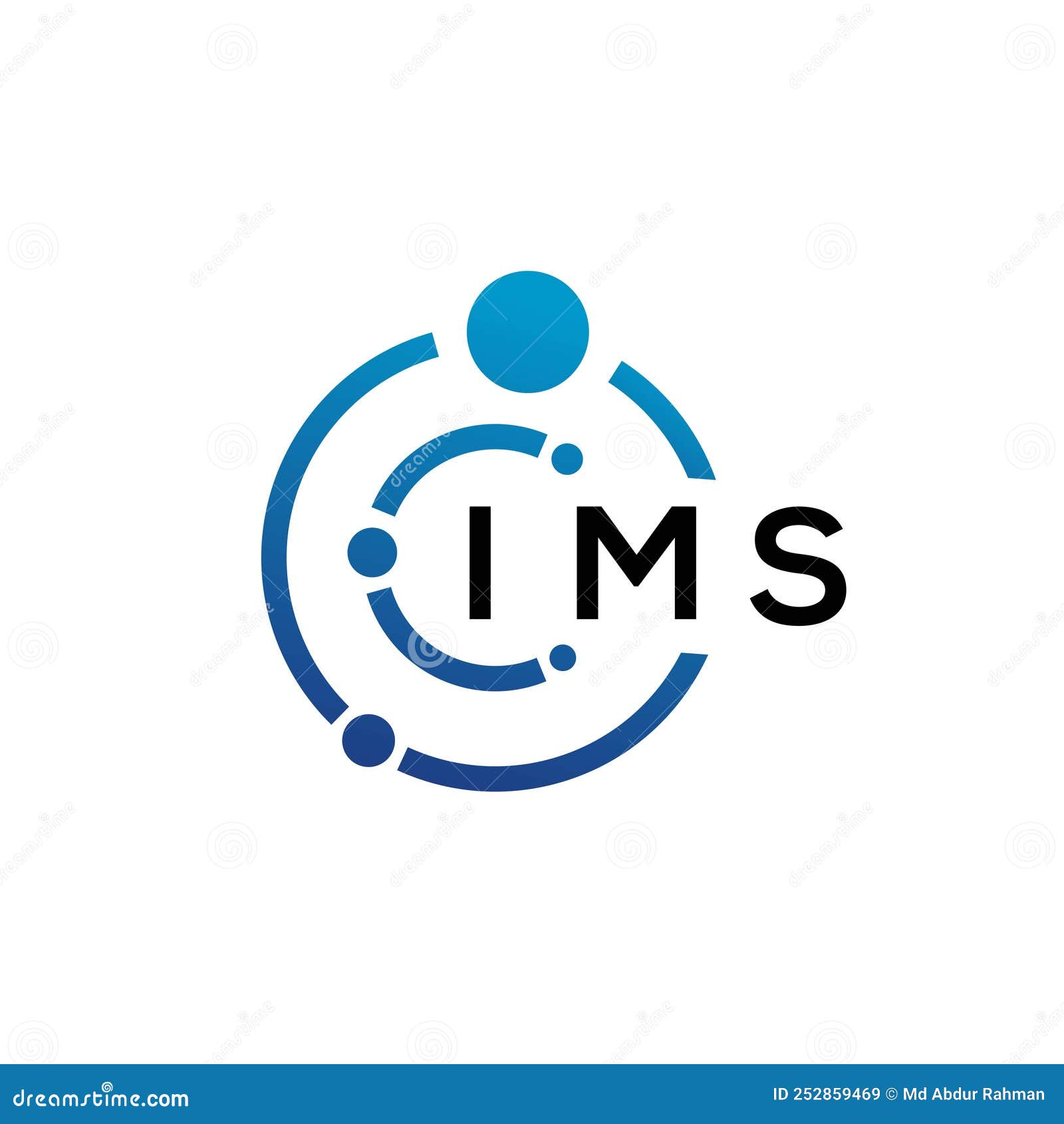 IMS Letter Technology Logo Design on White Background. IMS Creative ...
