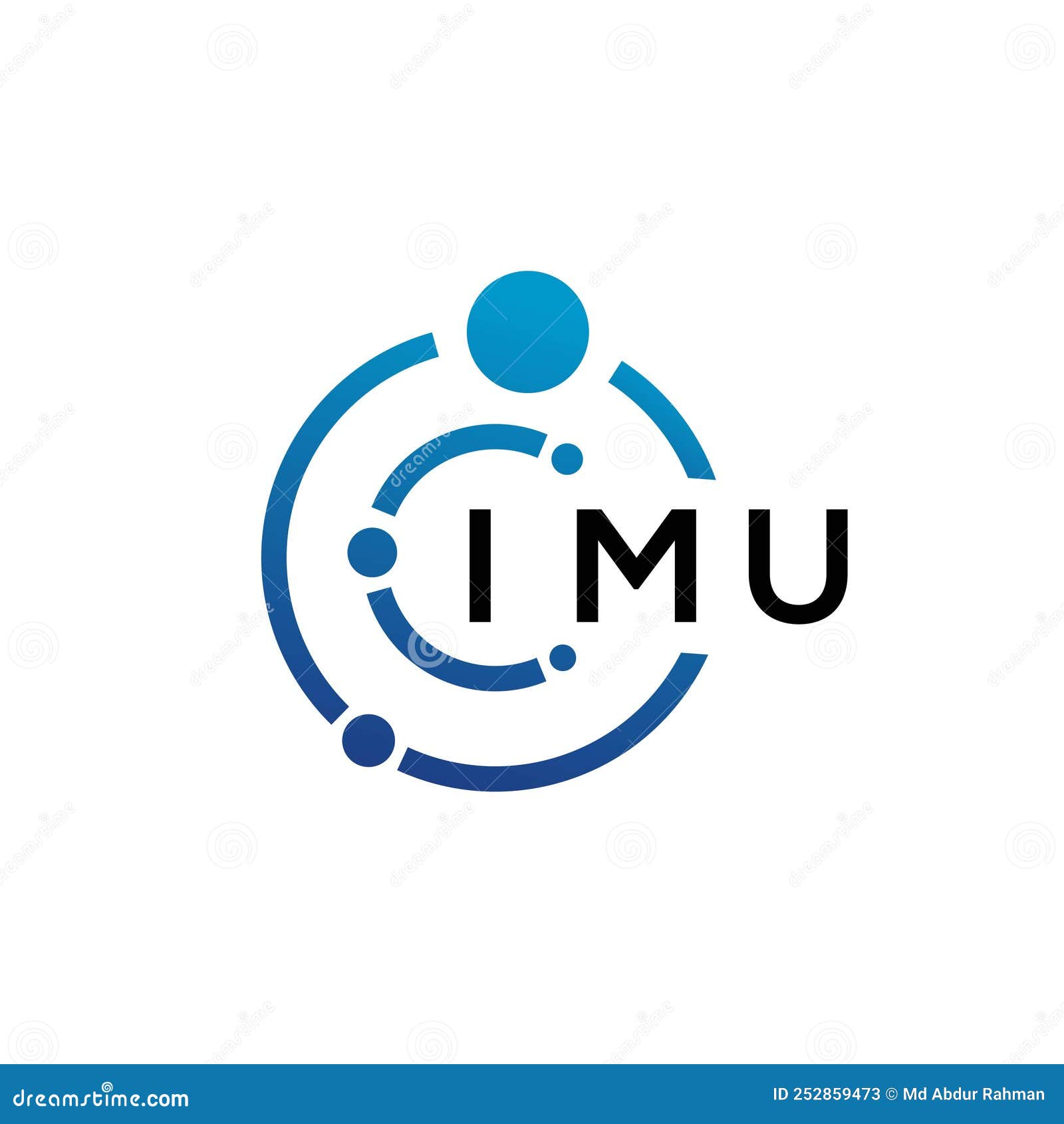 IMU Letter Technology Logo Design on White Background. IMU Creative ...