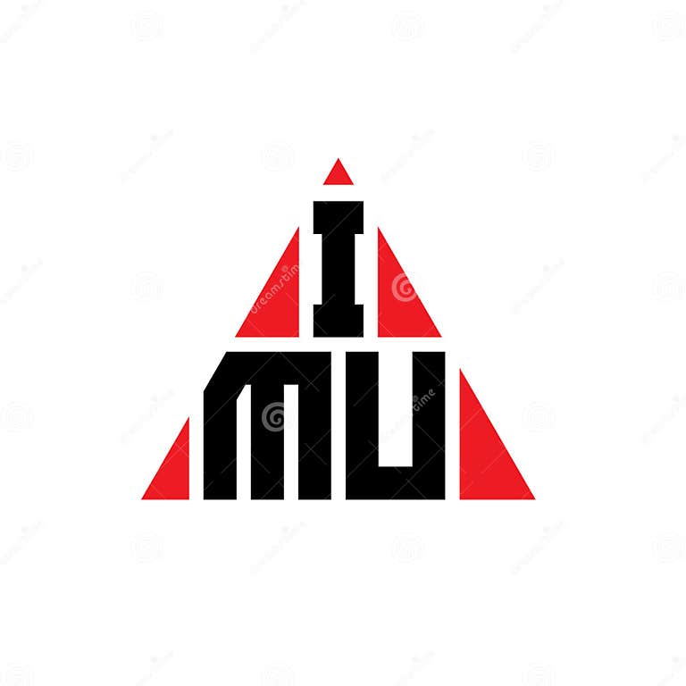 IMU Triangle Letter Logo Design with Triangle Shape. IMU Triangle Logo ...