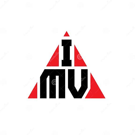 IMV Triangle Letter Logo Design with Triangle Shape. IMV Triangle Logo ...