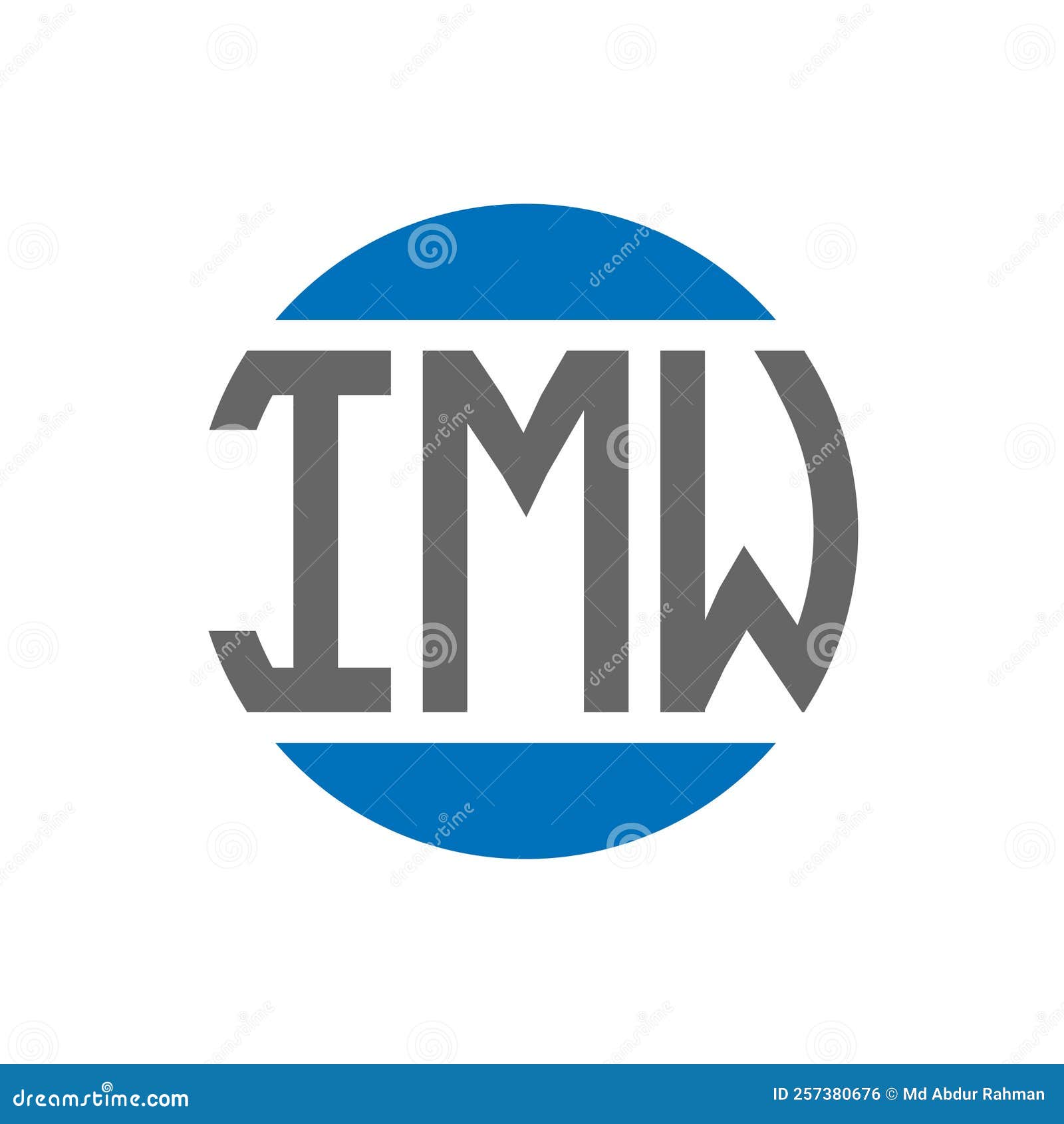 IMW Letter Logo Design on White Background. IMW Creative Initials ...